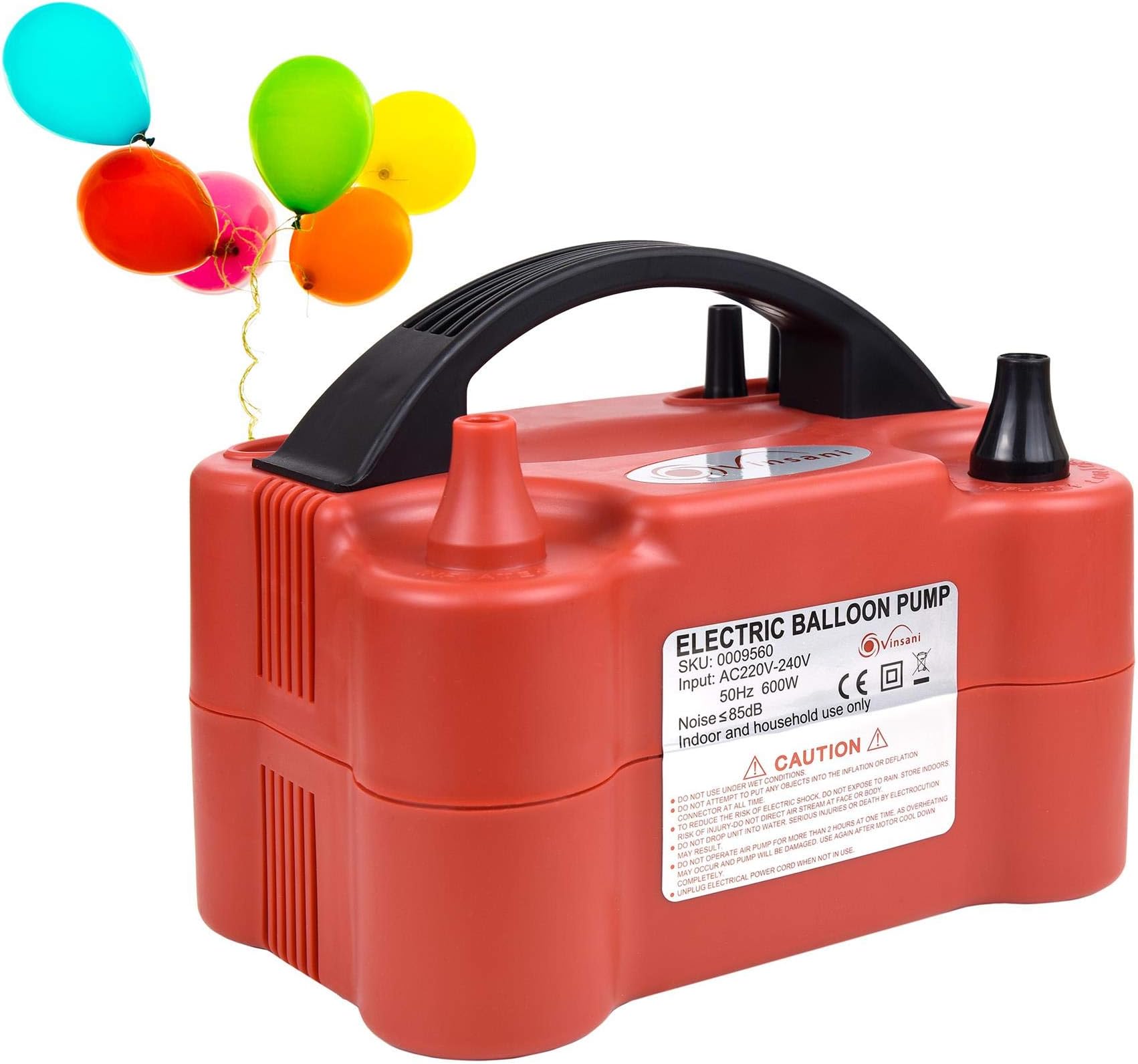 Elkster Electric Balloon Pump - Dual Nozzle Balloon Inflator With Built ...