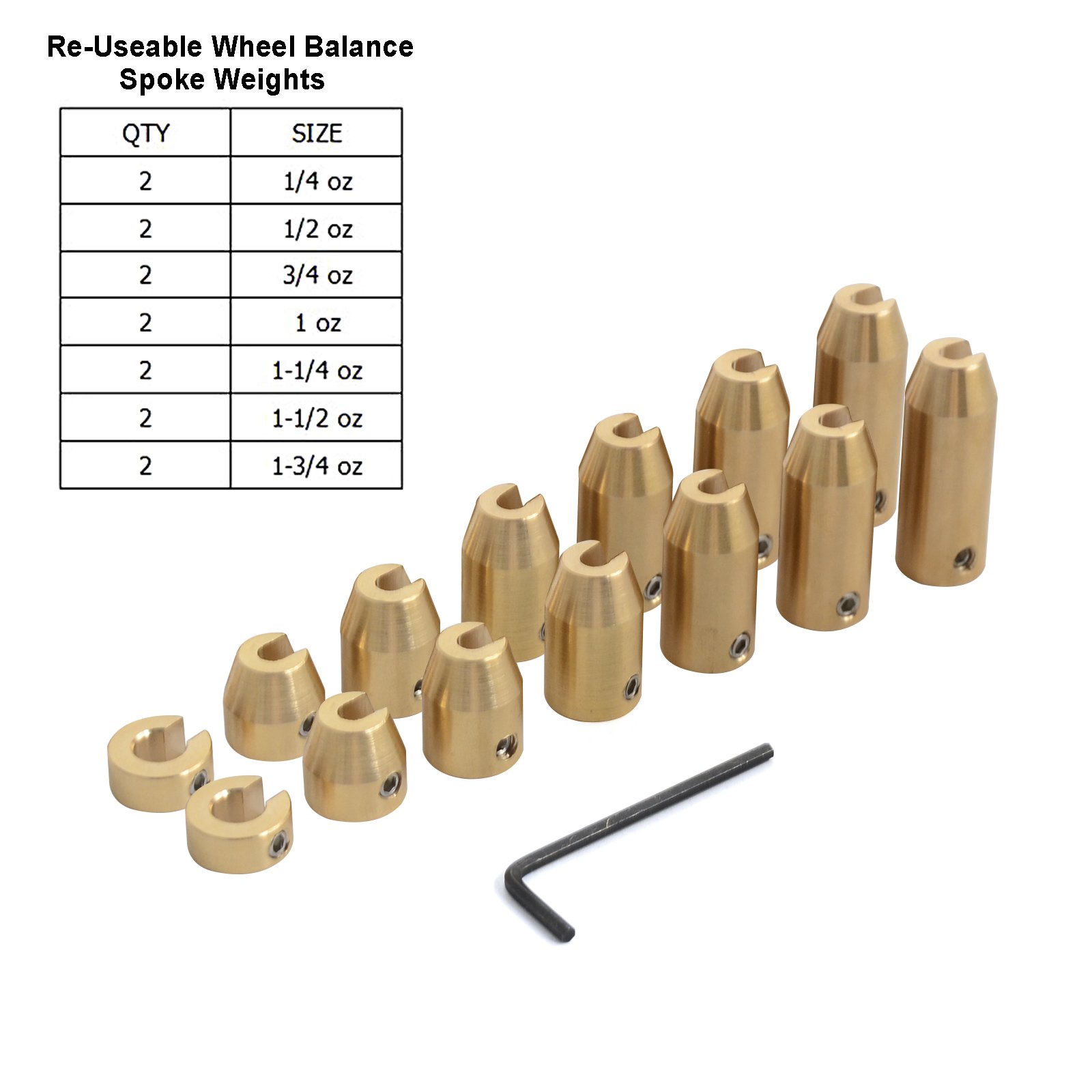 Snapklik.com : NICECNC Motorcycle 14 Pack Reusable Brass Wheel Spoke ...
