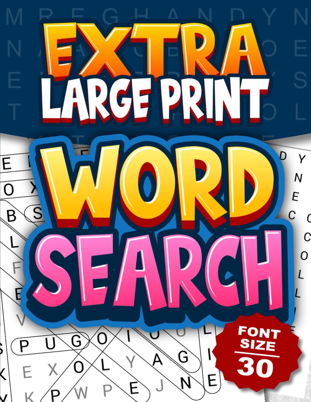 Extra Large Print Word Search: Jumbo Word Search For Seniors, Adults ...