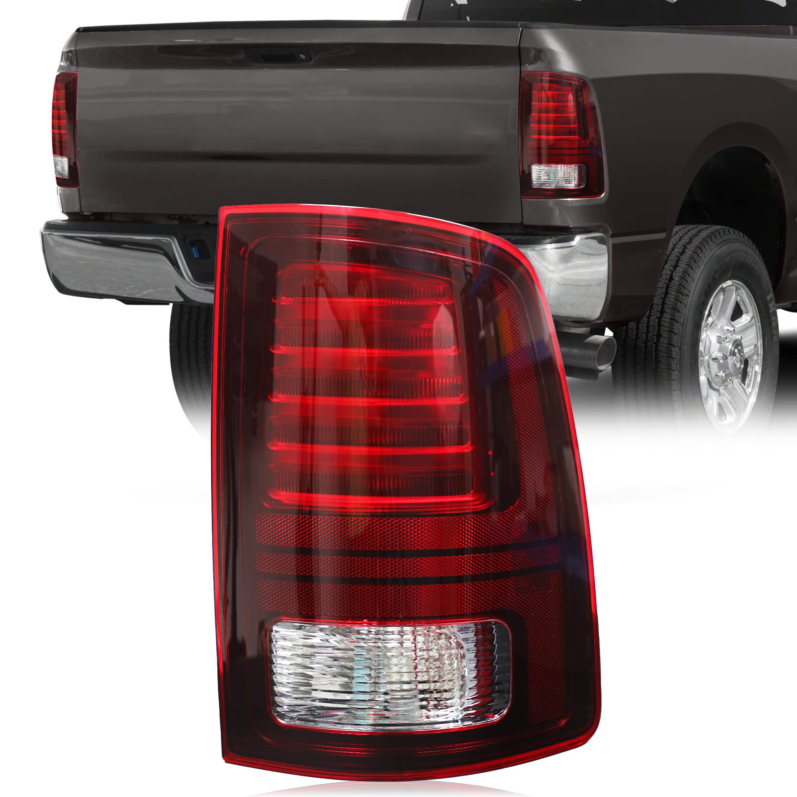 QKVCX Right Tail Lights Assembly for 2013-2022 Dodge Ram 1500 & 2013 ...
