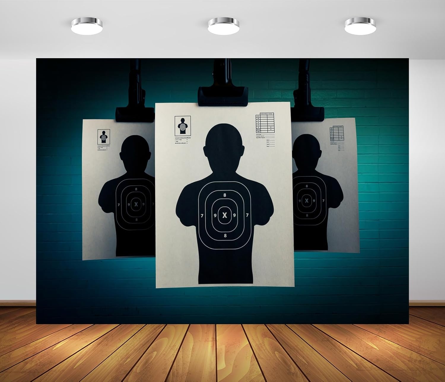 Amazon.com : BELECO 8x6ft Fabric Grungy Shooting Targets Backdrop ...