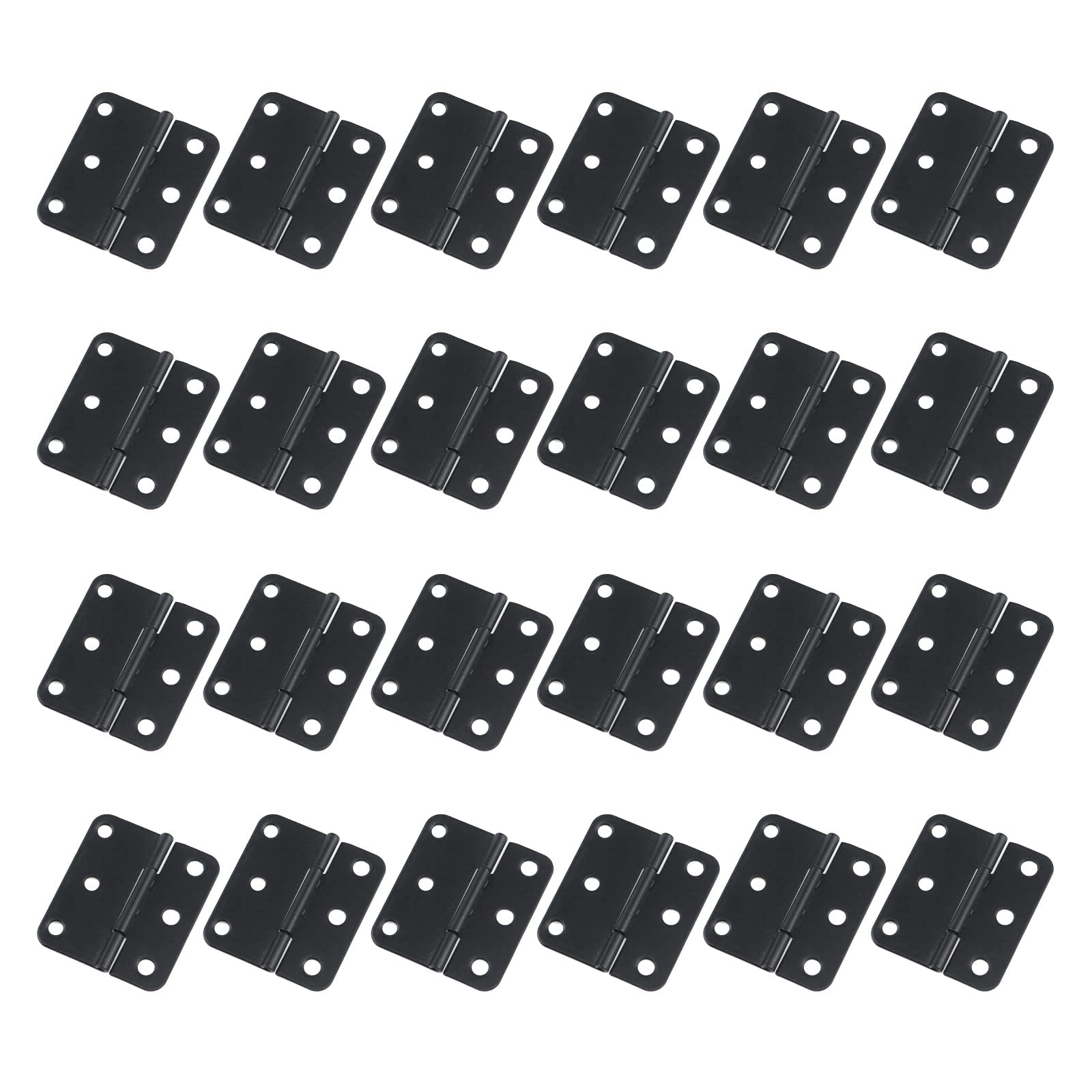 Antrader Flat Black Asymmetric Door Hinge Cabinet Gate Closet Hinge 1-1 ...