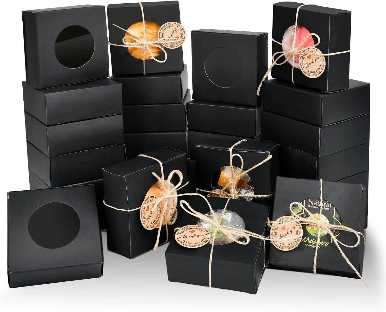 Amazon.com: Worldity 100 Pcs Premium Soap Box, Soap Packaging with ...