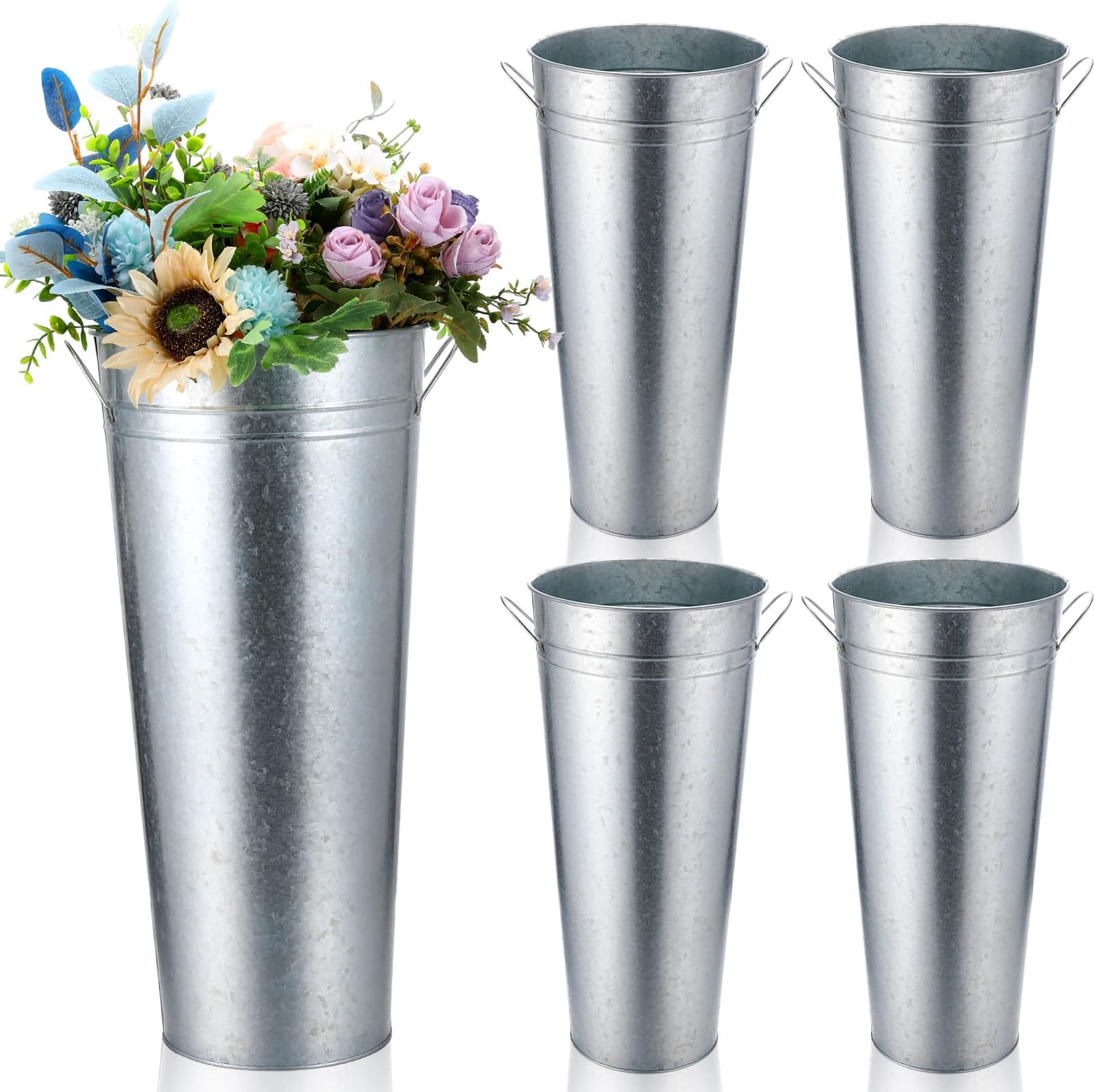 Amazon.com: Chumia 6 Pcs 18 Inch Tall Wedding Flower Buckets Bulk ...