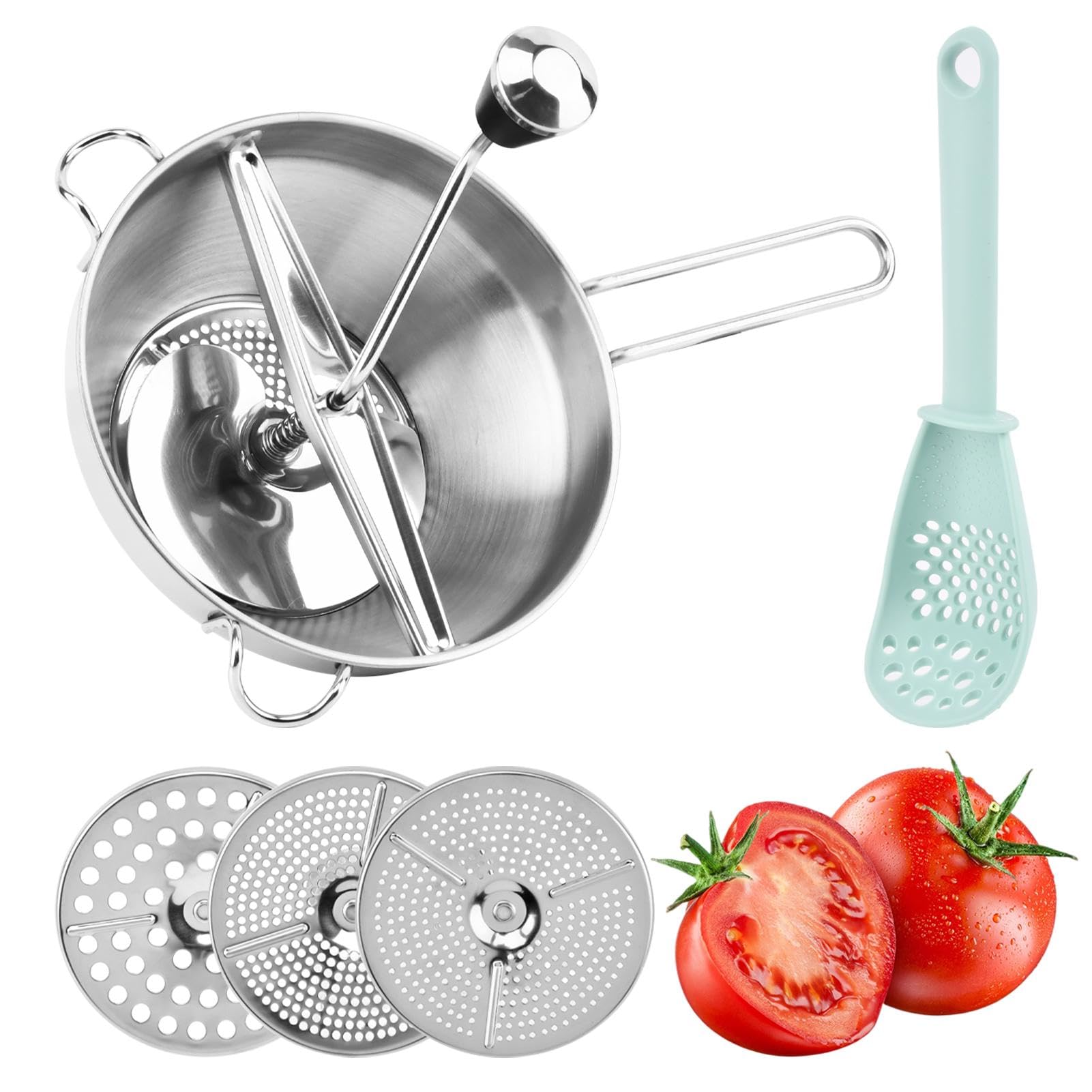 Amazon.com: EMVANV Food Mill Stainless Steel, Large Capacity Food Mill ...