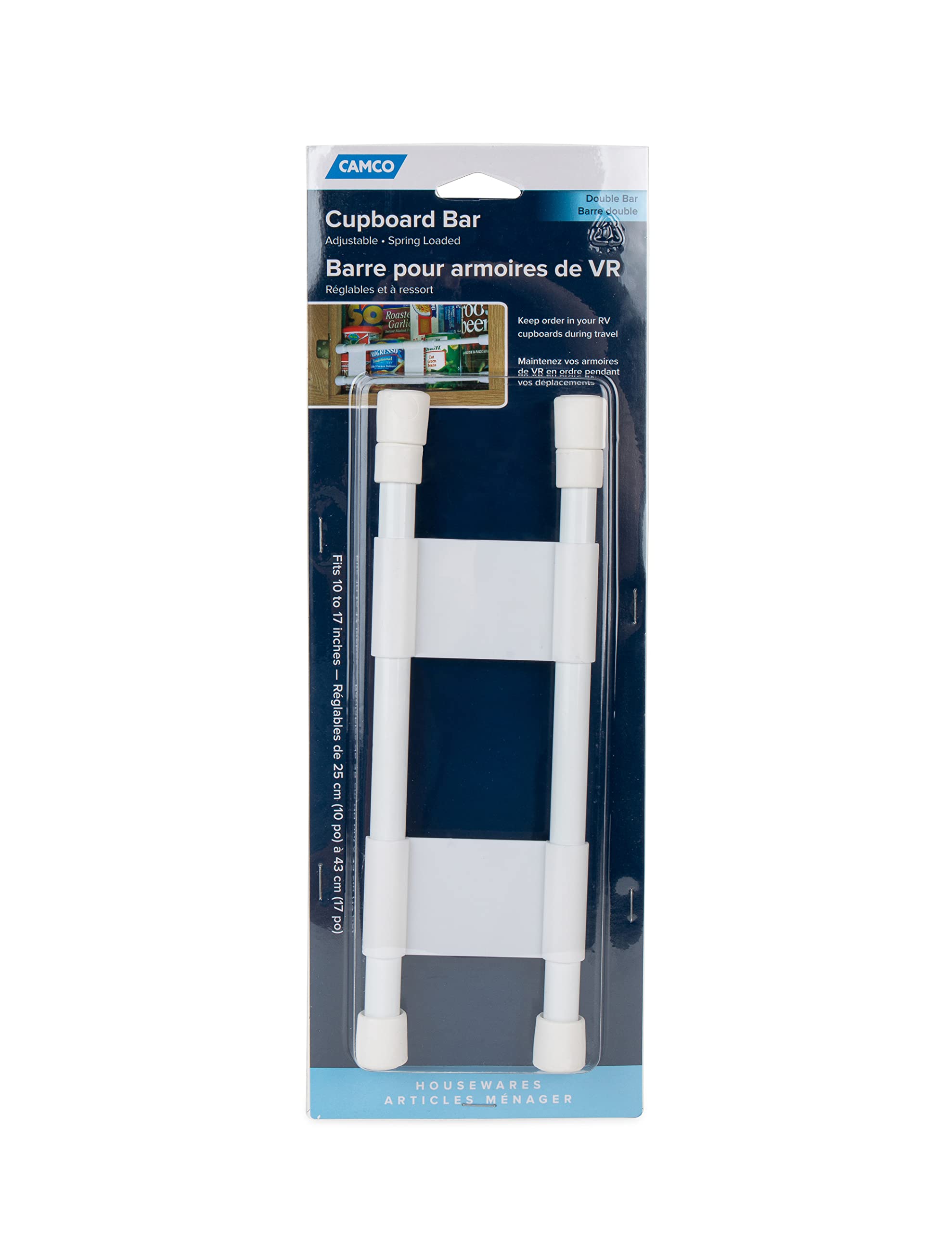 Snapklik.com : Camco 17" Double RV Refrigerator Bar -Holds Food And ...