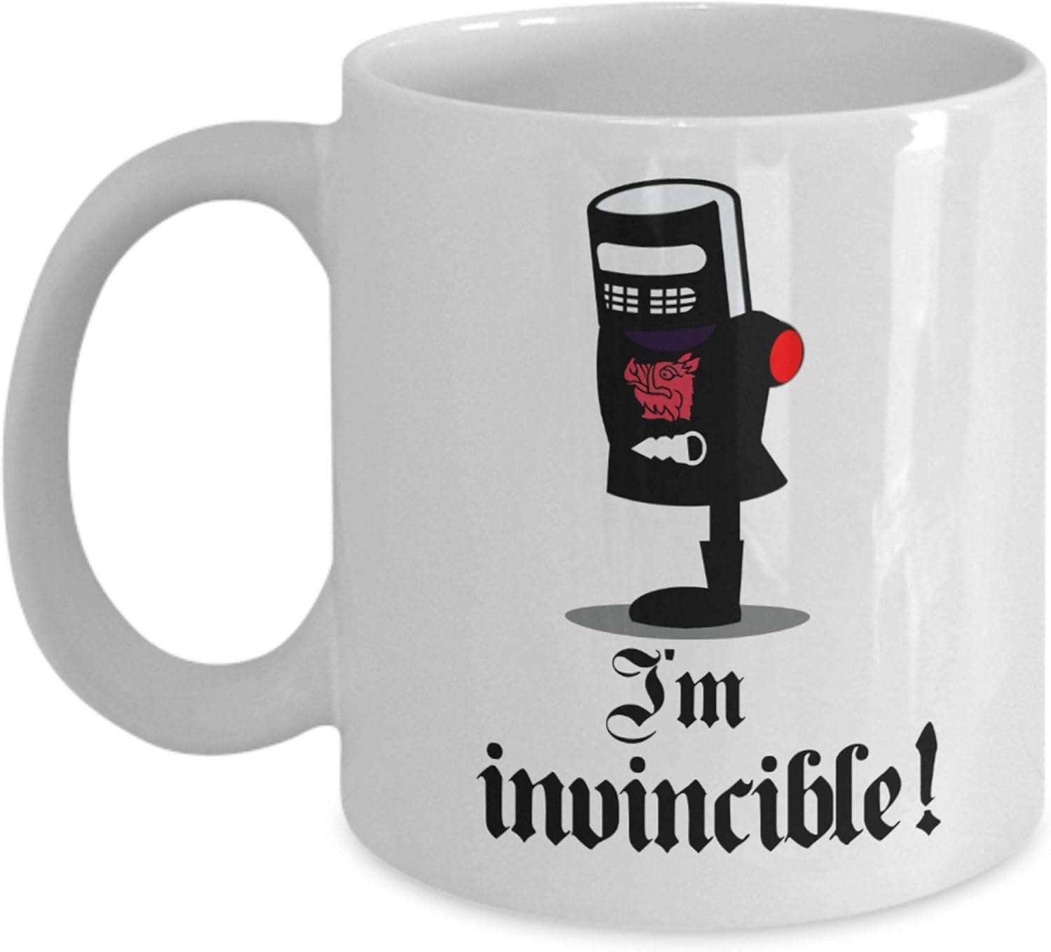 Amazon.com: HKJKGFF black knight holy grail mug, I'm Invincible funny Monty python - 11oz coffee ...