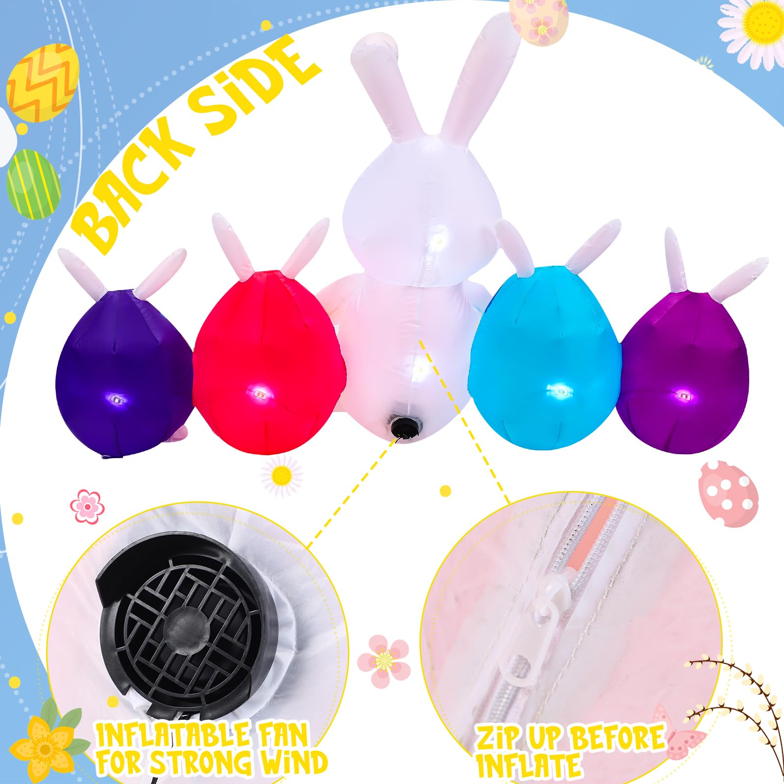 Snapklik.com : Glimin 5.9 FT Easter Inflatables Bunny Outdoor ...