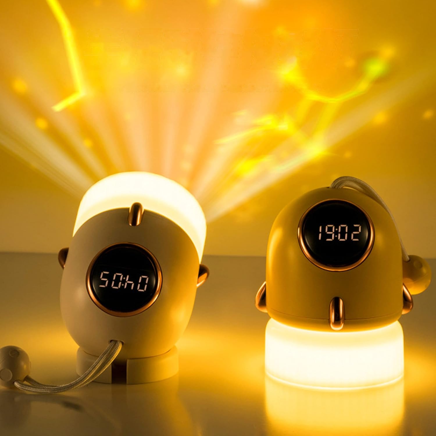 Amazon.com: YCGDIBUS Night Light Projector LED Digital Alarm Clock with ...