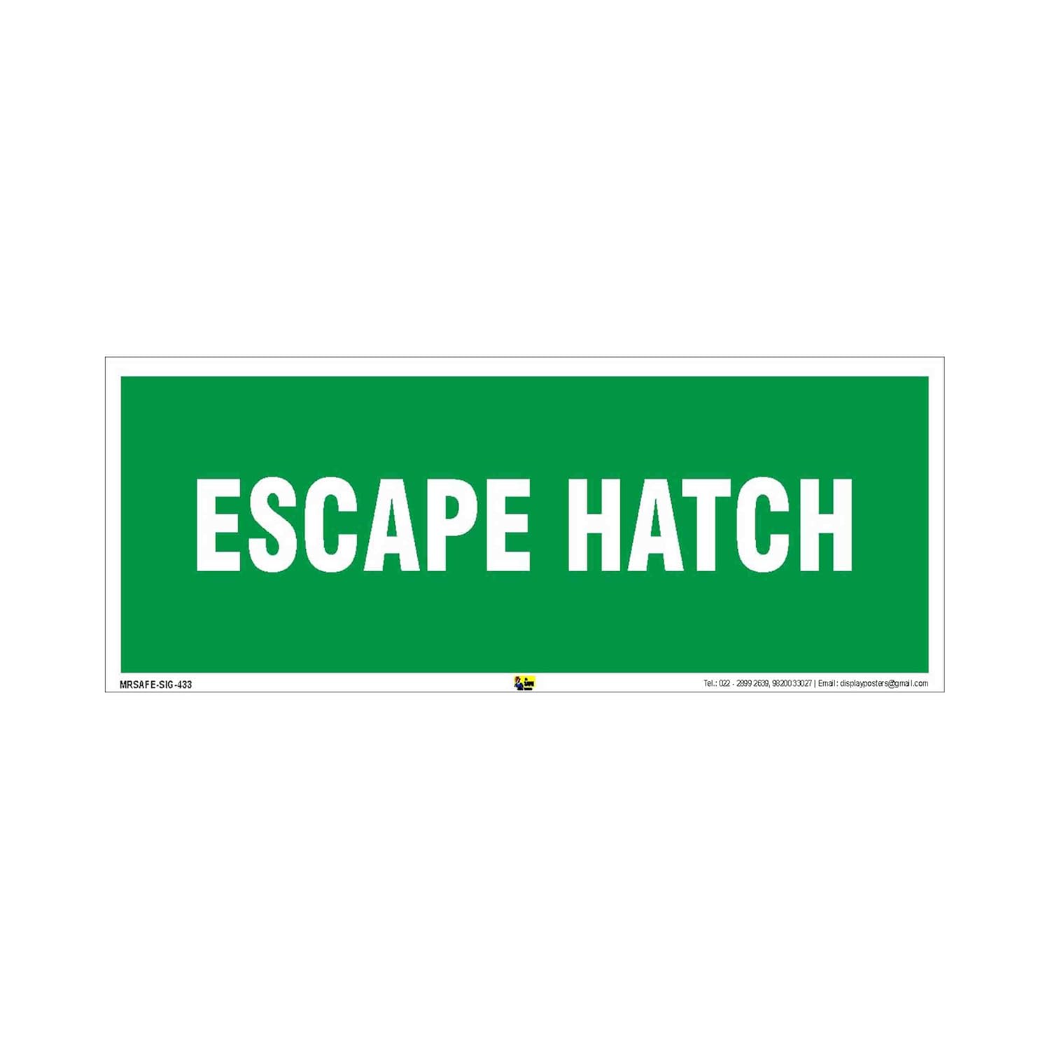 Mr. Safe - Escape Hatch Sign Hard Plastic Lamination 15 Inch X 6 Inch ...