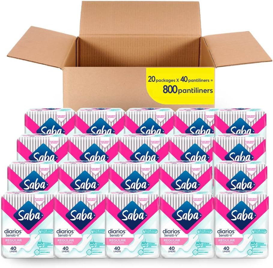 Amazon.com: Saba Dailies Sensiti-V Pantiliners | All Day Freshness ...