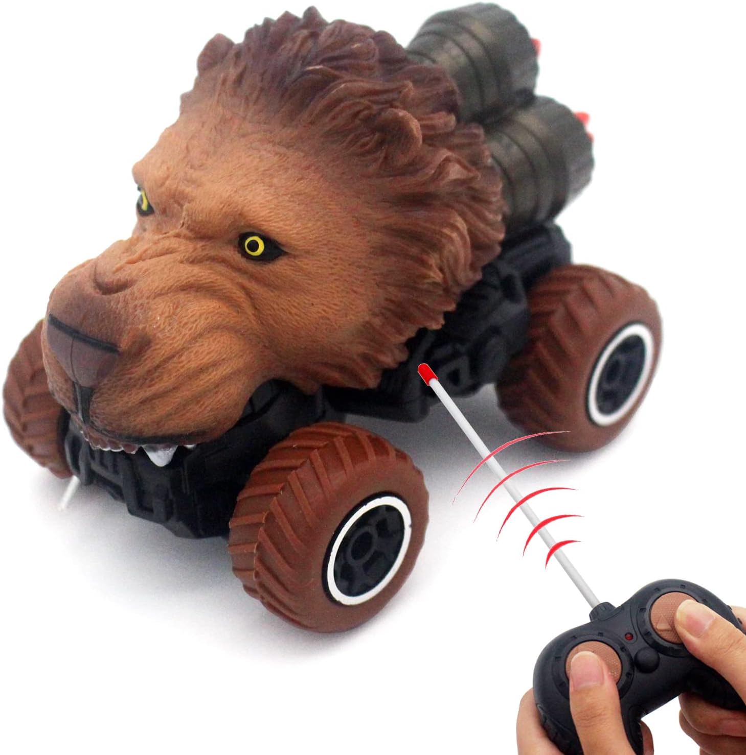 Amazon.co.jp: Tipmant子供かわいいRCカーリモコン車両動物おもちゃ男の子女の子誕生日プレゼント (ライオン) : おもちゃ