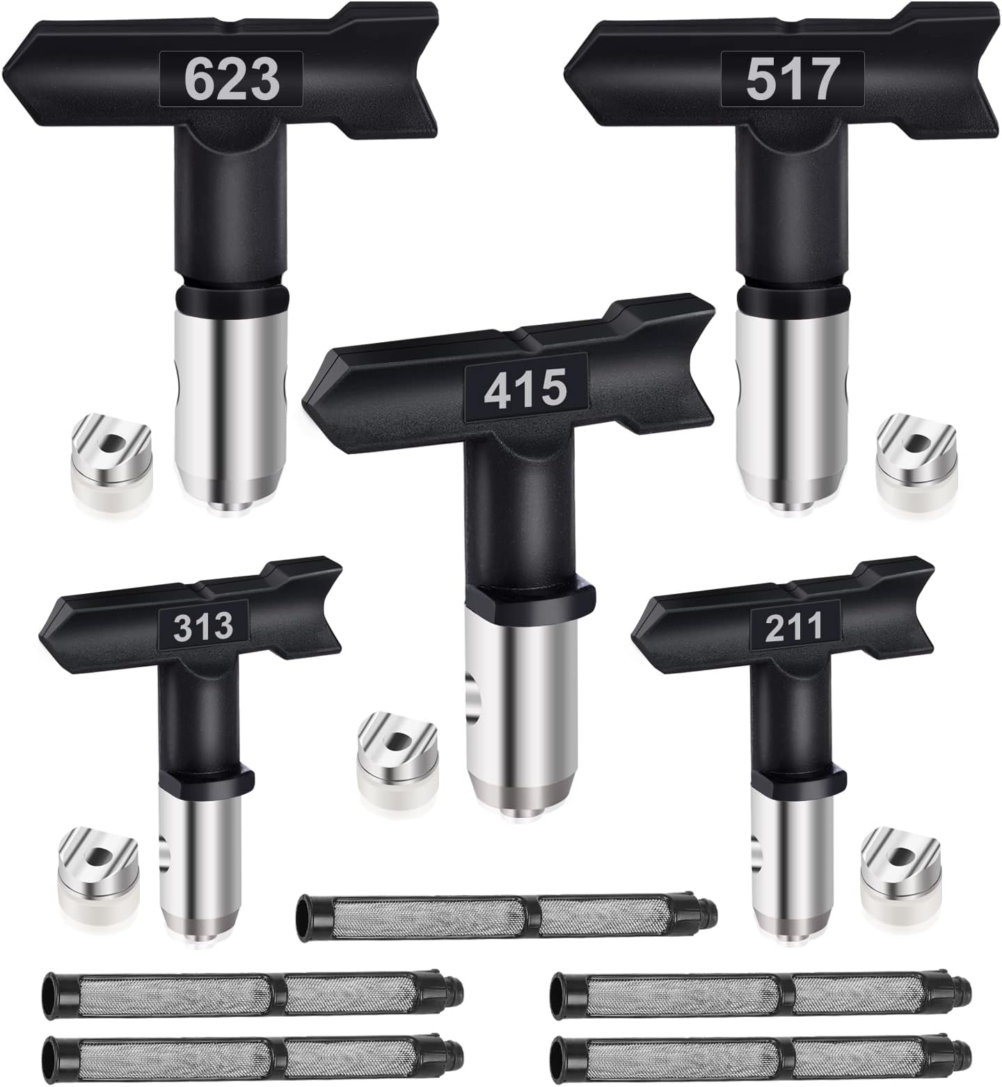 Amazon.com : 5 Pieces Spray Tips Reversible Sprayer Tip Airless Nozzle ...