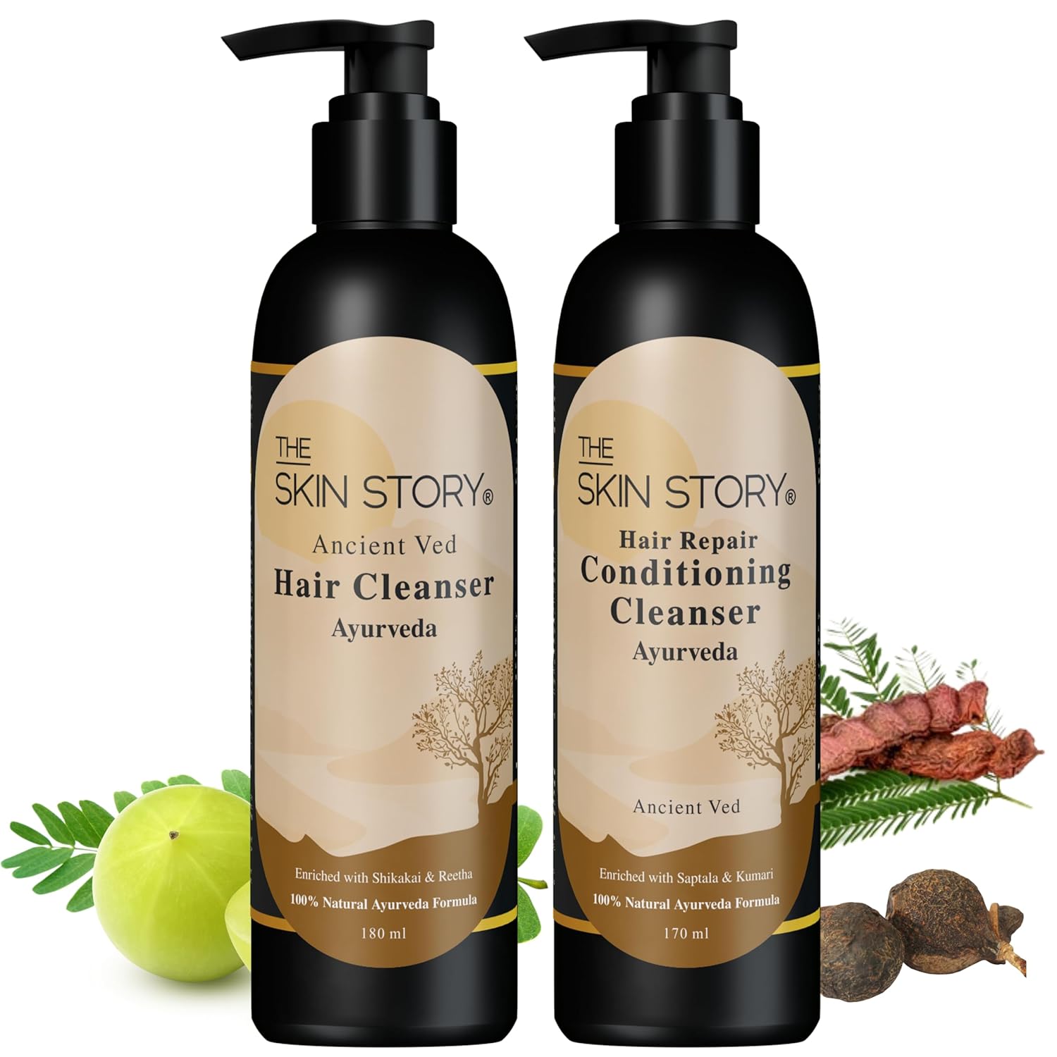 Buy The Skin Story Ayurvedic Hair Shampoo Conditioner Combo | 100% ...