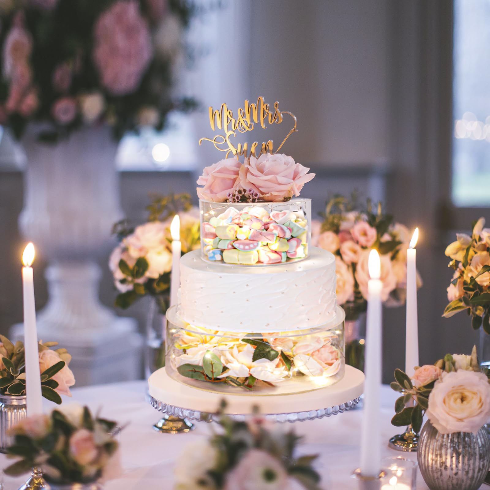 Homemade Lighted Wedding Cake Display Dress Up Your Cake Stand For