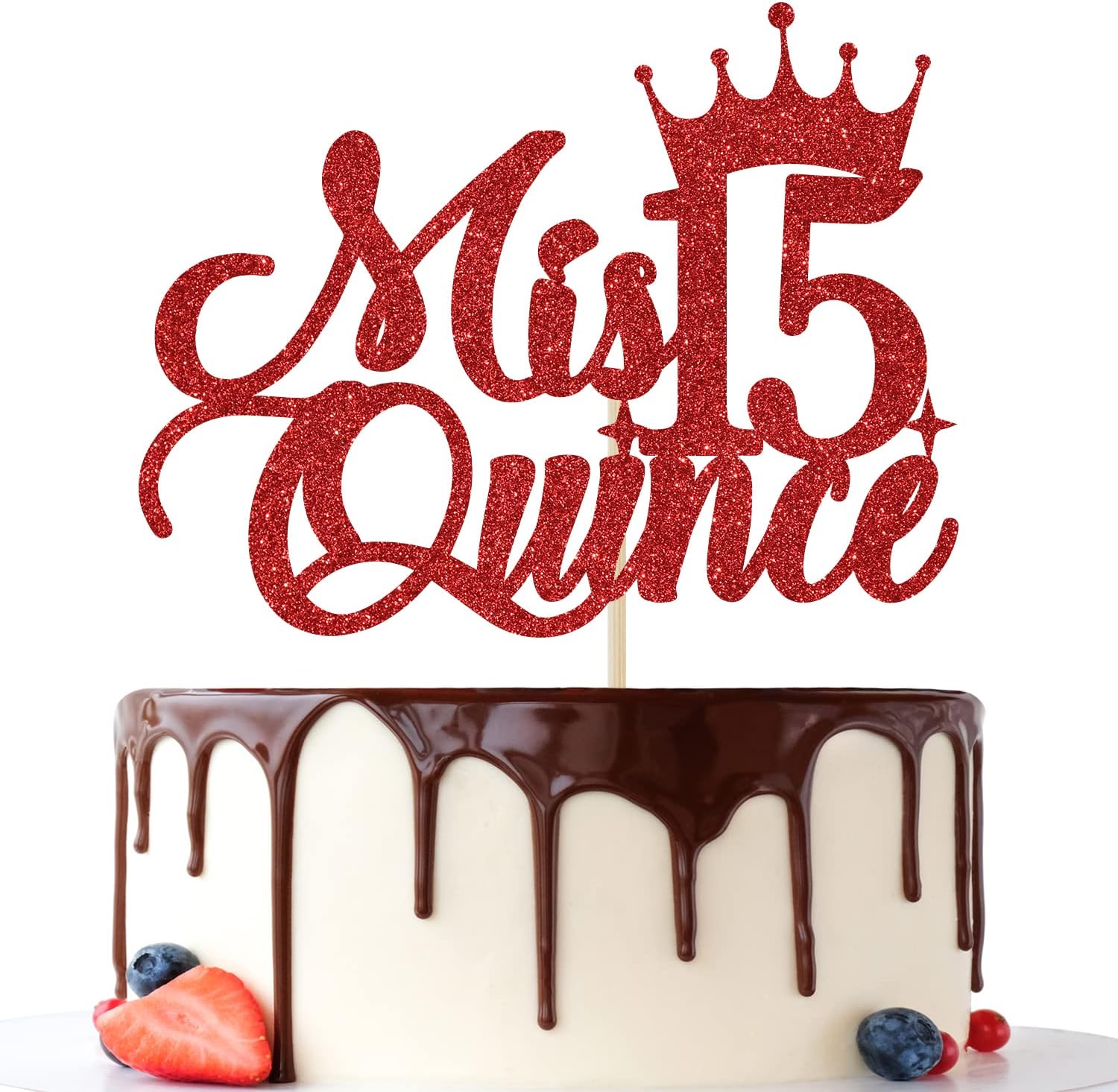 Amazon.com: Mis Quince 15 Cake Topper, Mis Quince Años Decorations, 15th Birthday Cake Topper ...
