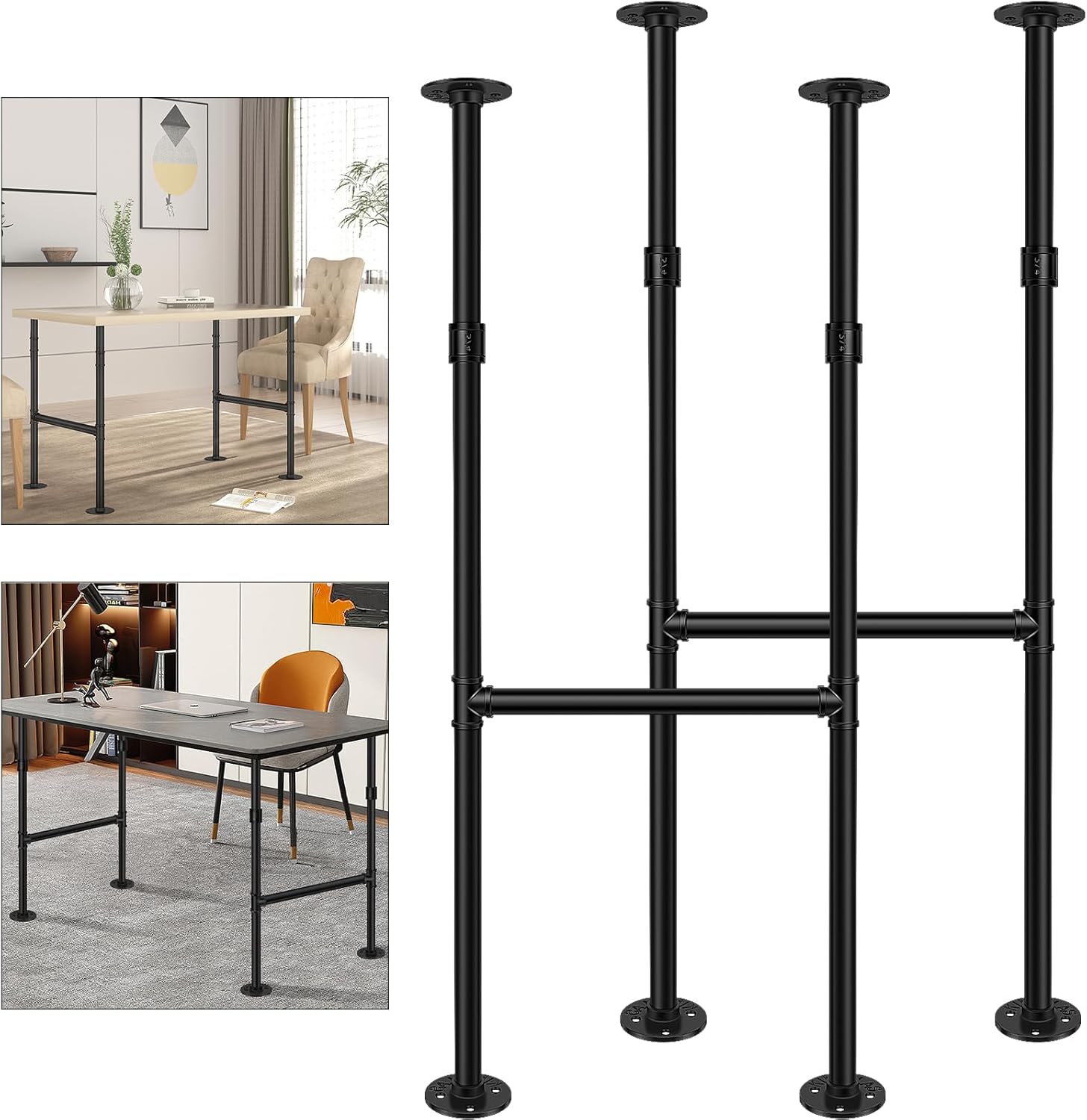 Amazon.com: Licperron 38 Inch Metal Table Legs, Industrial Coffee Table ...
