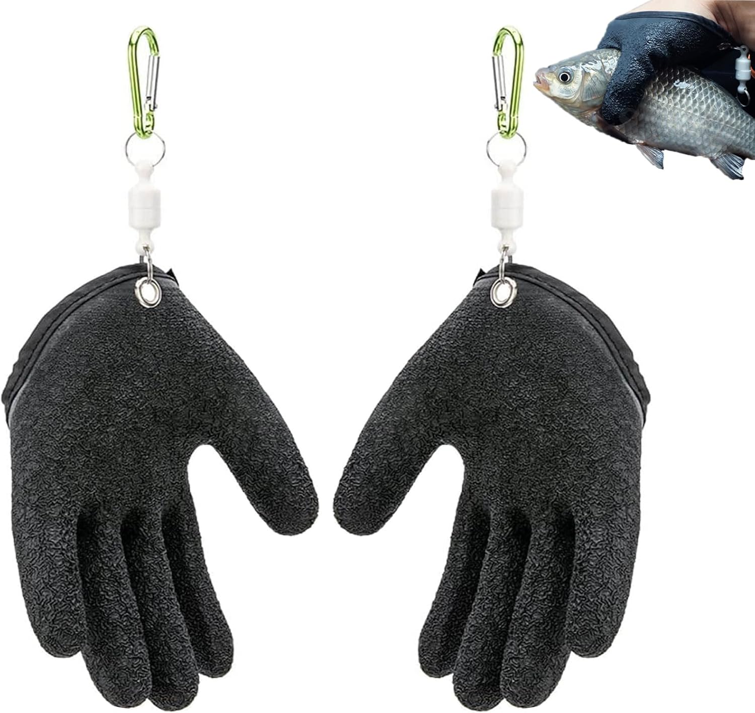 Amazon.com : 2PCS Fishing Gloves with Magnet Release,Fisherman ...
