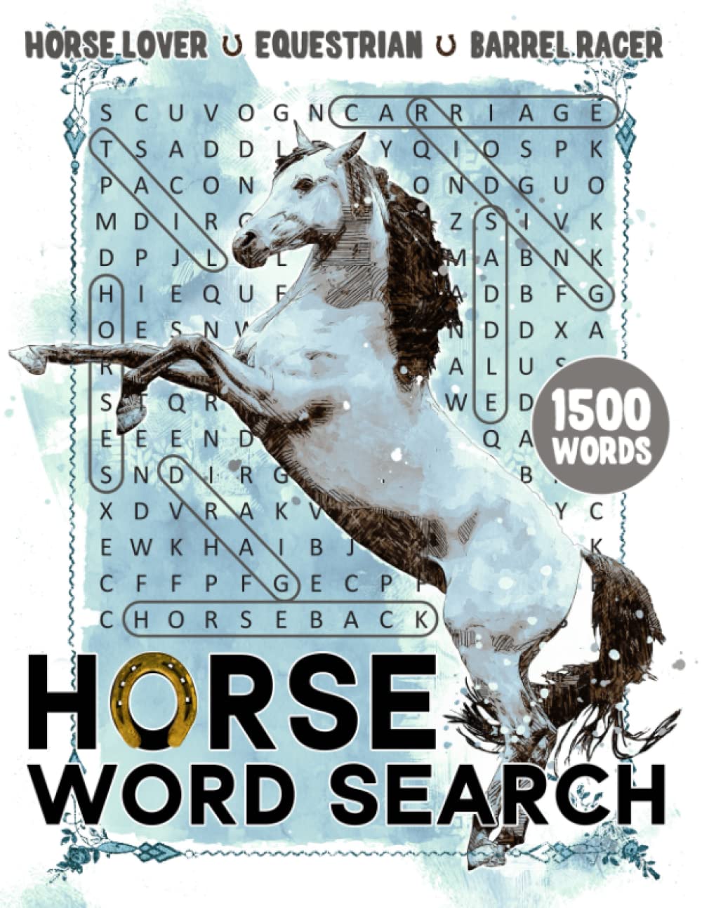 Horse Word Search: 1500 Words for Horse Lover (100 puzzles) | Great ...