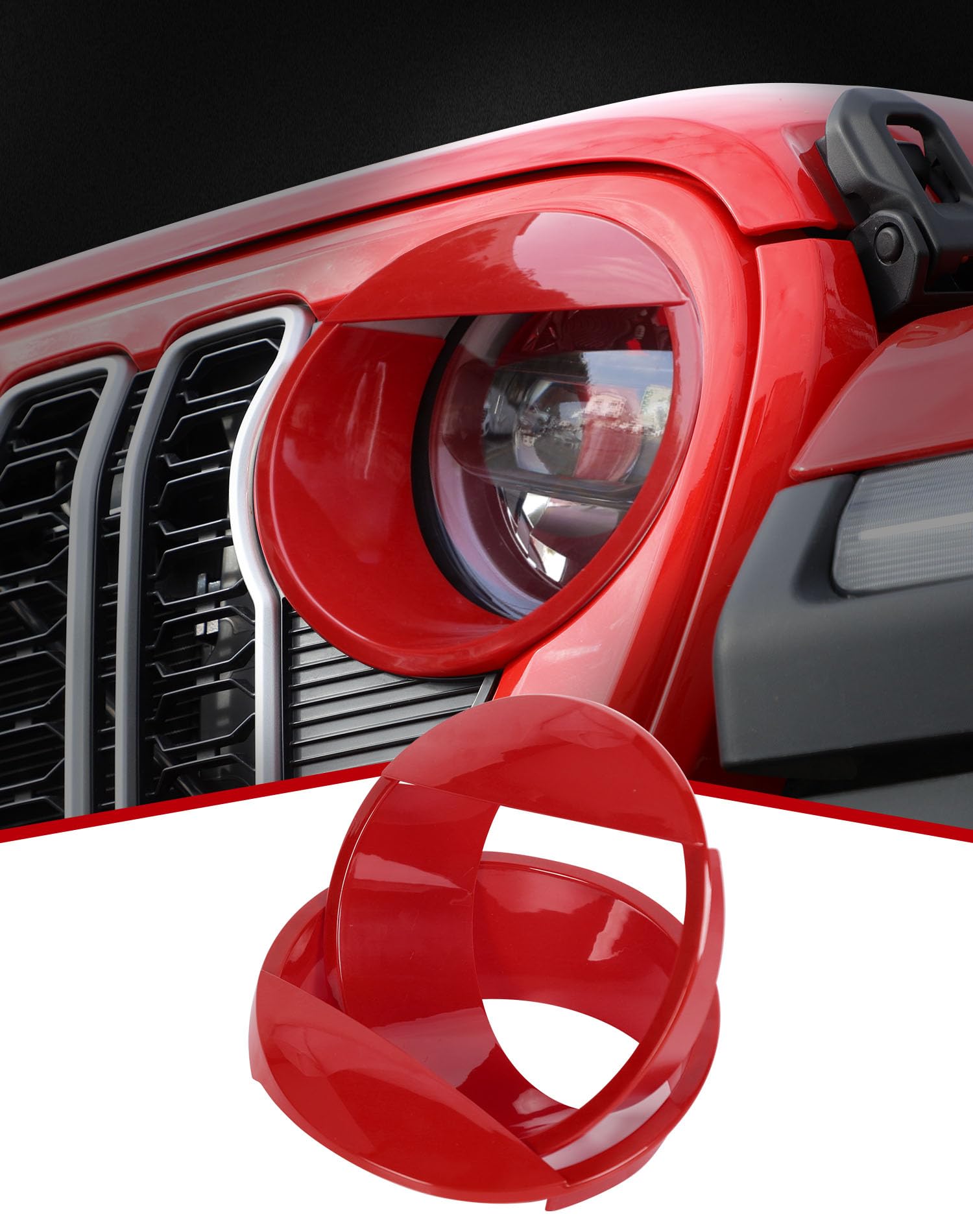 Snapklik.com : JeCar Headlight Trim Covers Front Light Bezels Exterior ...