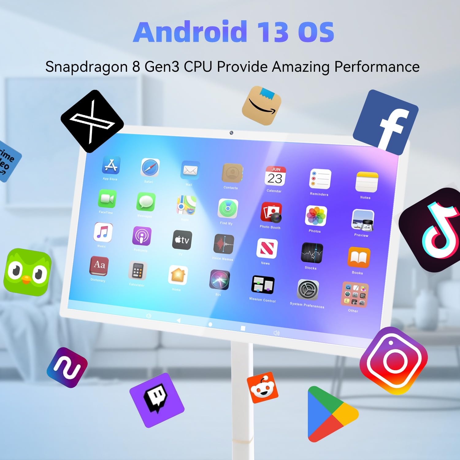 Snapklik.com : AISHICHEN 27 Inch Portable Touchscreen Monitor Rolling ...