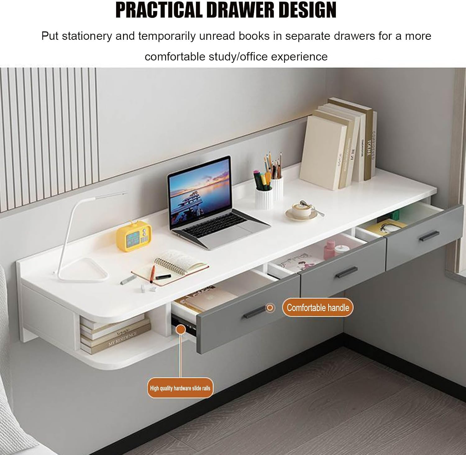 Floating Dressing Table with Drawers, Wooden Laptop Philippines | Ubuy