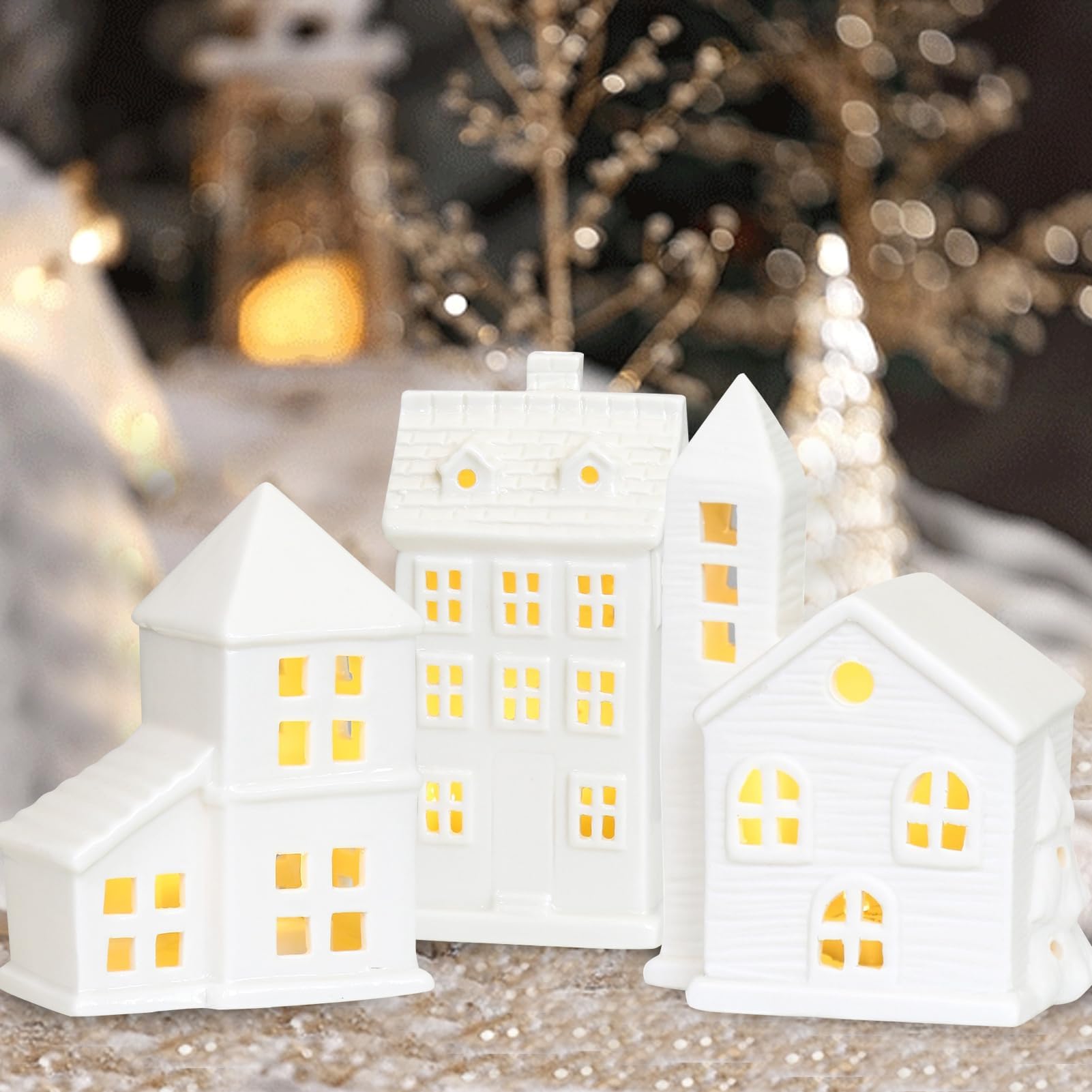 Céramique LED Petite Maison, Maison Porcelaine Noel, Photophore ...