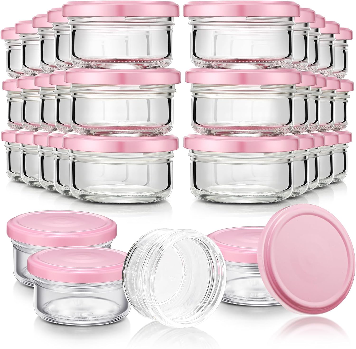 Amazon.com: Tanlade 30 Pcs 2.4 oz Small Glass Containers with Lids ...