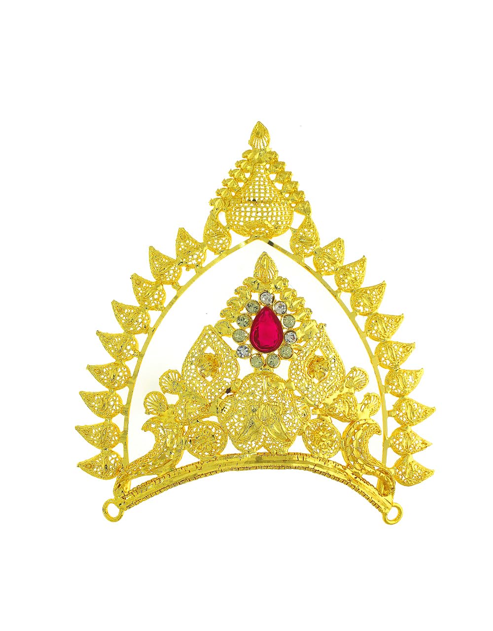 Buy ANURADHA PLUS® Ganpati Mukut | Golden Mukut For Bappa |Artificial ...