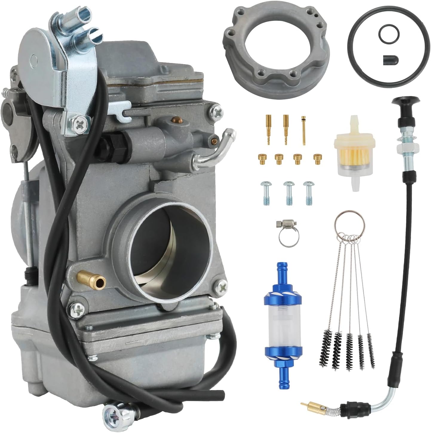 Amazon.com: RADHLBNIU Carburetor Replacement For Mikuni HSR42 HSR 42mm ...