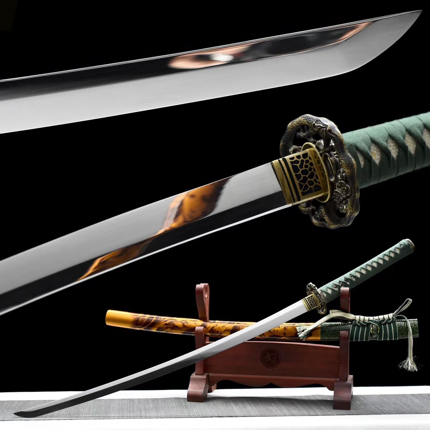 Amazon.com : HERO SWORD Battle Ready Razor Sharp Katana Sword Japanese ...