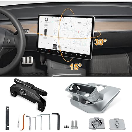 Amazon.com: Onlysay Screen Tilt Swivel Mount for Tesla Model 3 2017 ...