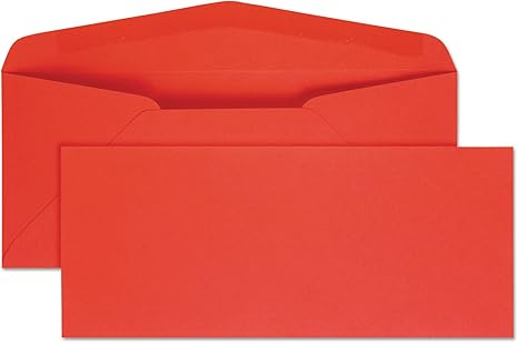 Amazon.com: Quality Park Colored Envelope, Traditional, #10, Red, 25 ...