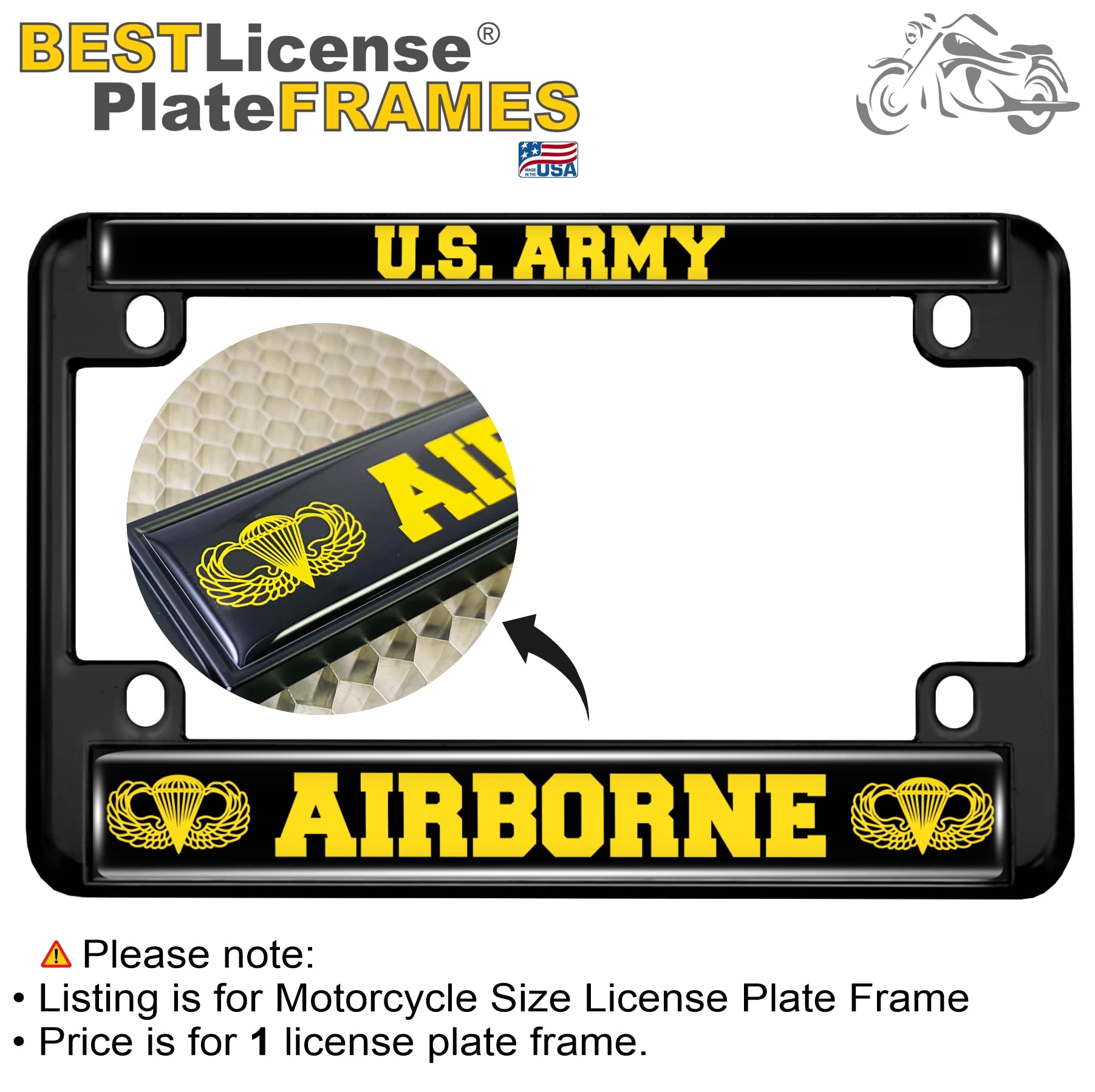 Number Plate For Ebike Officially Licensed U.S. Army Motorcycle License ...