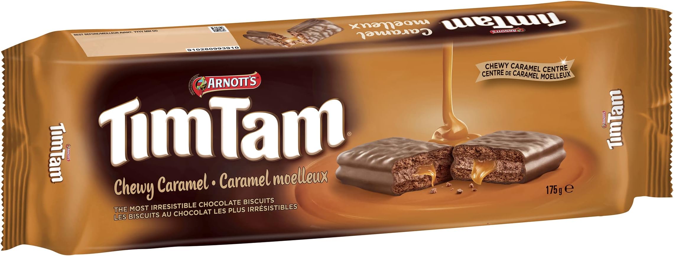 Amazon.com: Arnott’s Tim Tam Chewy Caramel Chocolate Biscuits – 175g (6 ...