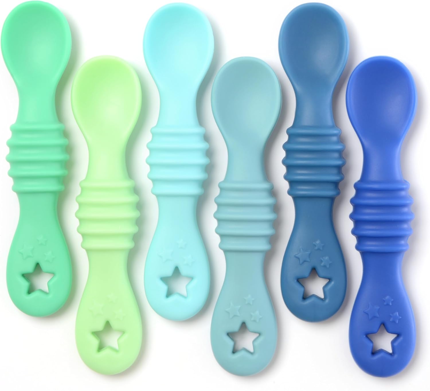 Amazon.com: PrimaStella Silicone First Stage Baby Spoon Set – Baby Led ...