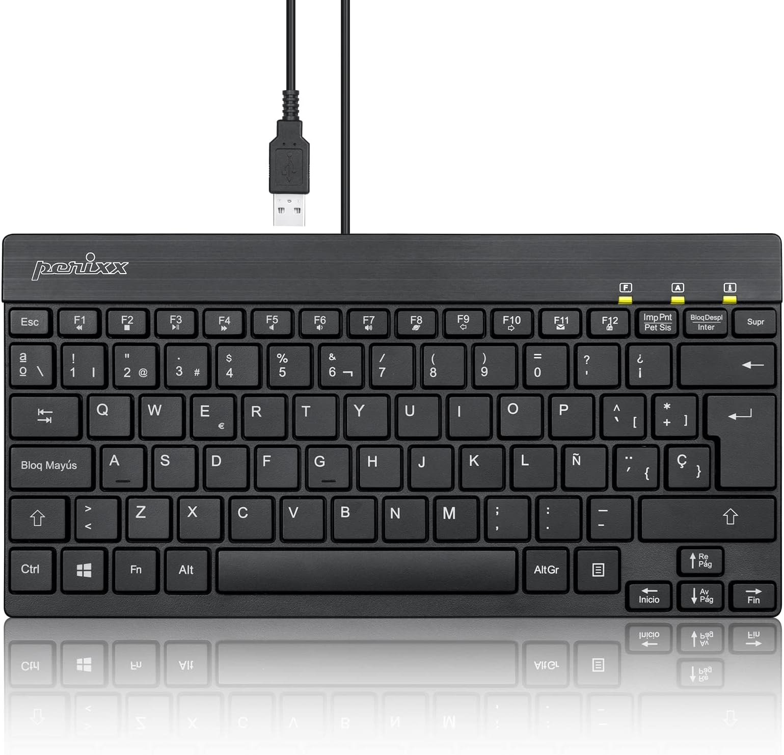 Amazon.com: Perixx PERIBOARD-409WU US, Wired USB Mini Keyboard - White ...