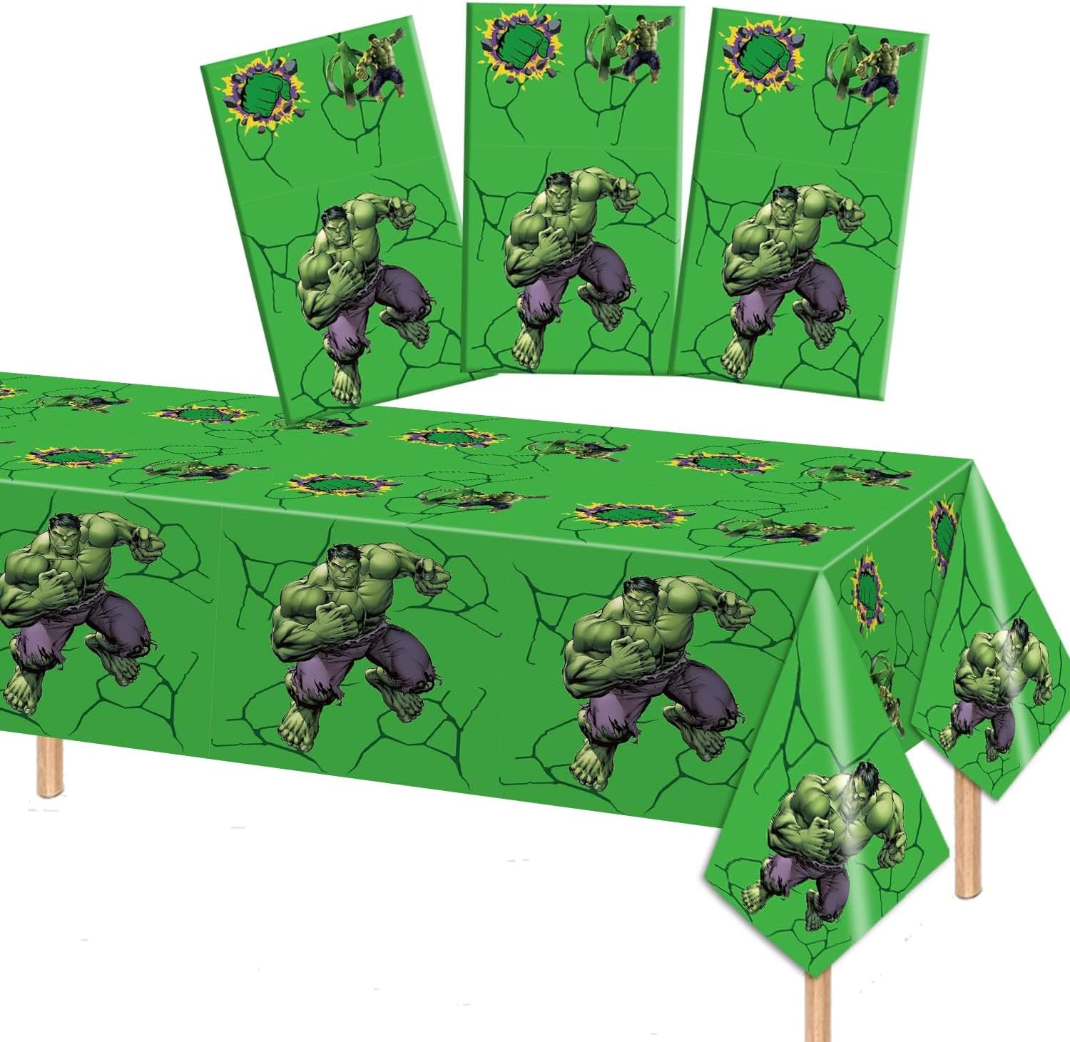 Amazon.com: Yizeda 3PCS Hero Birthday Party Tablecloth 51 x 82.6 inch ...