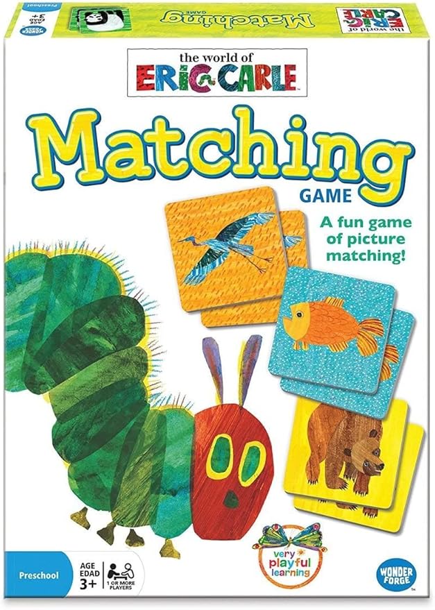 Amazon.com: Wonder Forge Eric Carle Matching Game For Boys & Girls Age ...