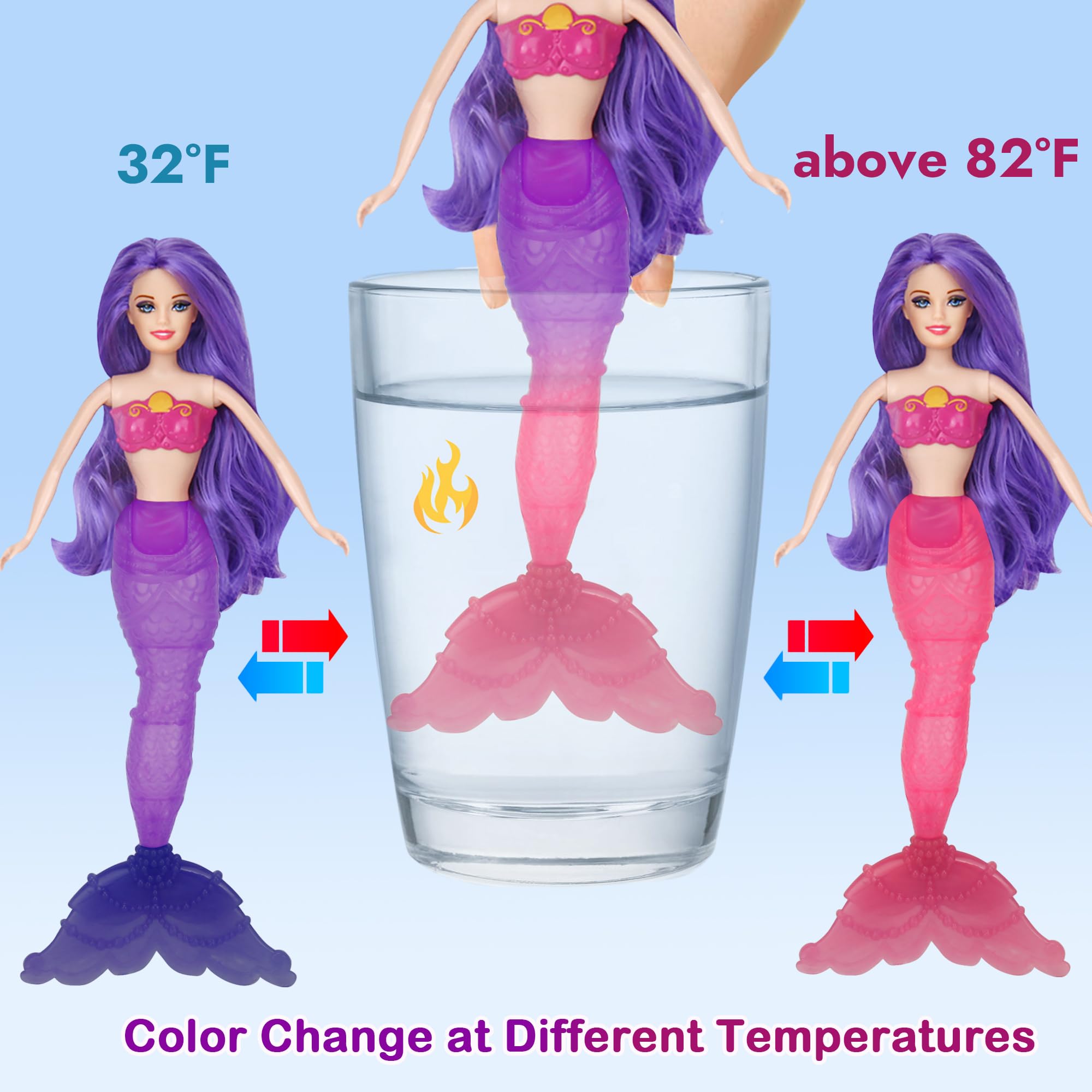 Snapklik.com : BETTINA Color Change Mermaid Doll Playset, Mermaid ...