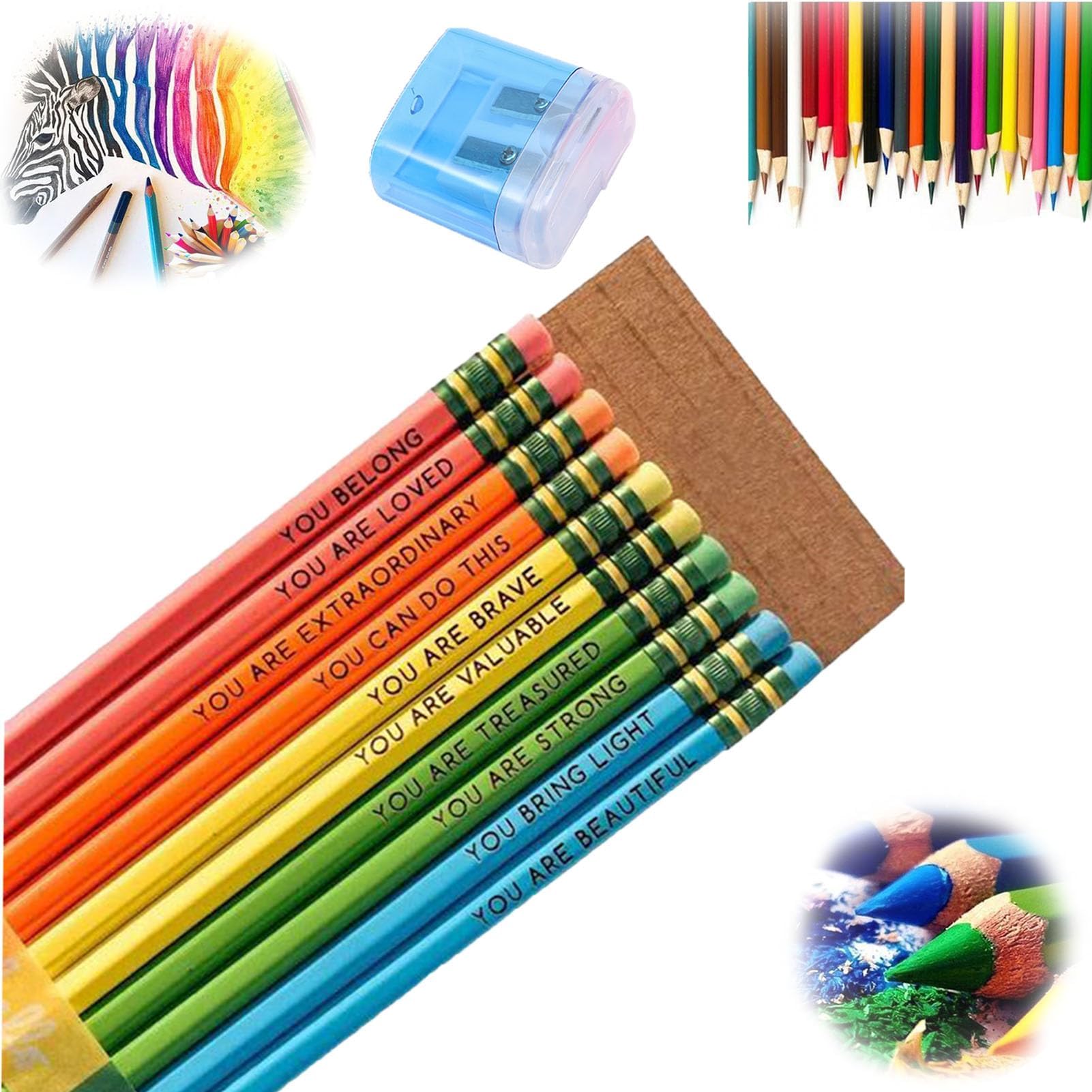 Affirmation Pencil Set, Inspirational Pencils, Inspirational Pencils ...