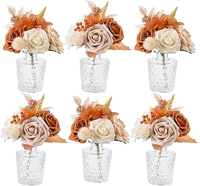 Amazon.com: CherishedMoments Set of 6 Assorted Flower Centerpieces Mini ...