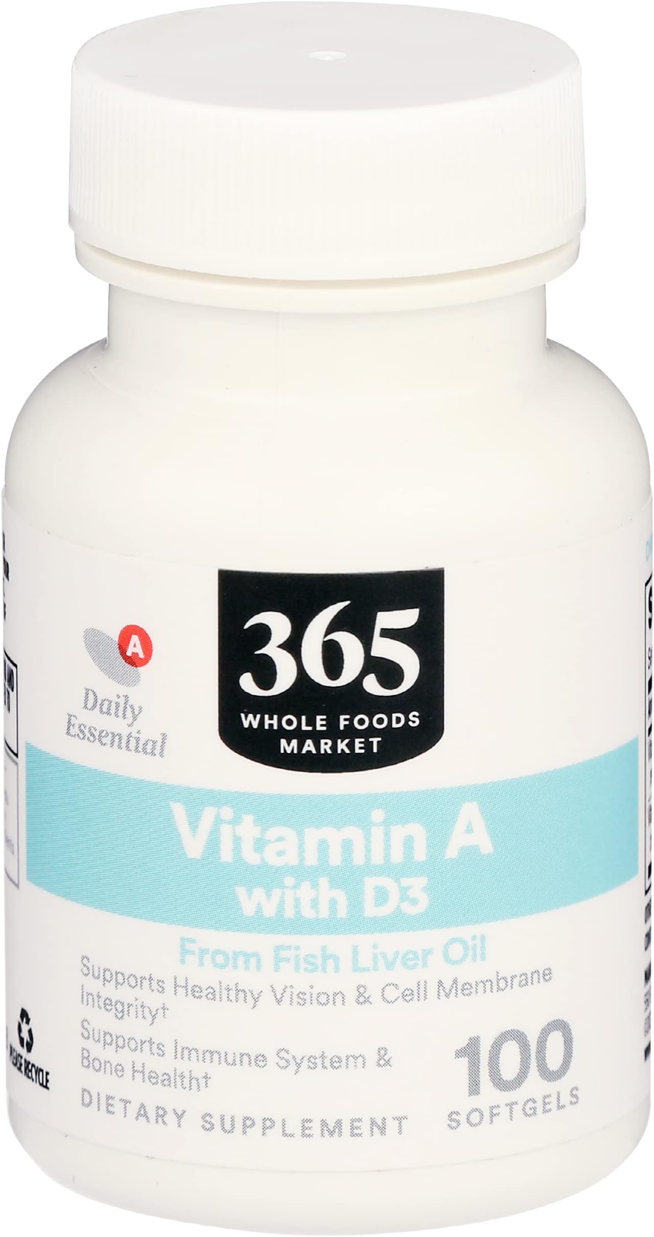 Amazon.com: 365 by Whole Foods Market, Vitamin D3 400 IU, 100 Softgels ...