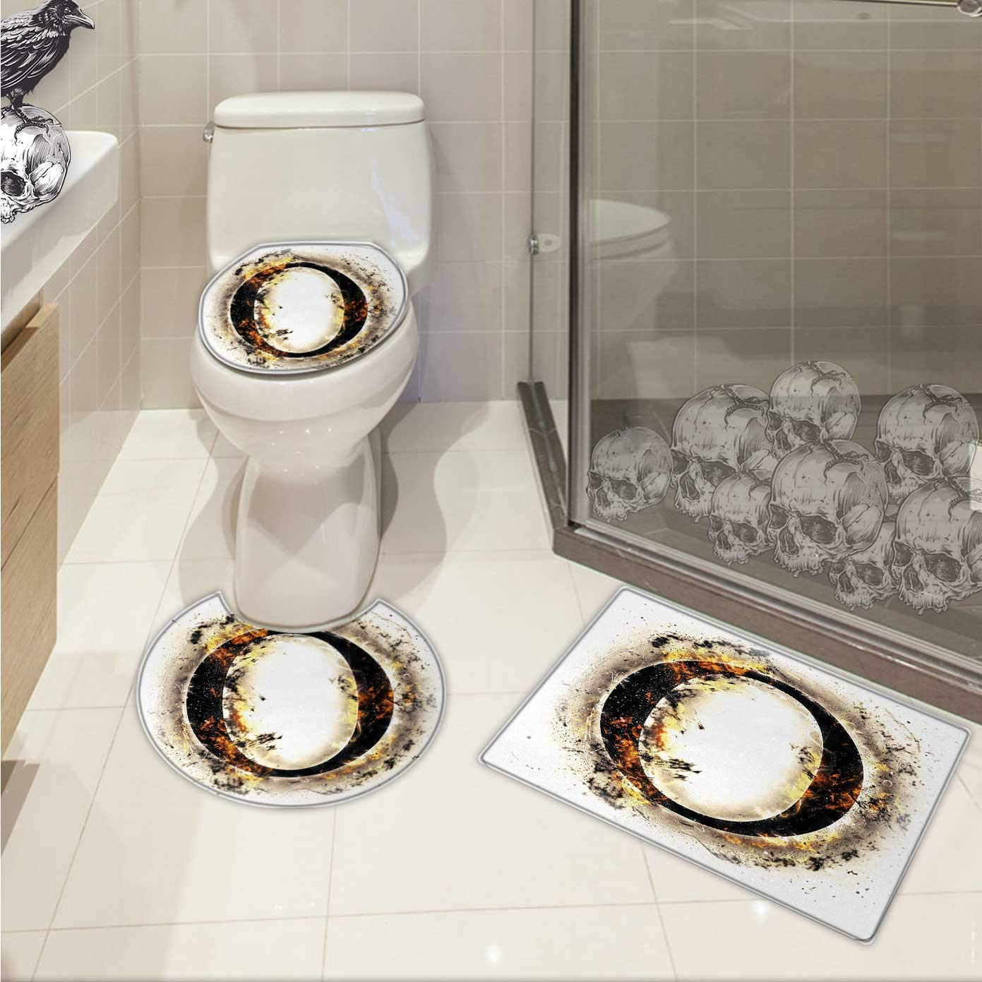 Buy Letter O Bath Rug Set Piece Alphabet on Fire Abstract Concept Hot ...