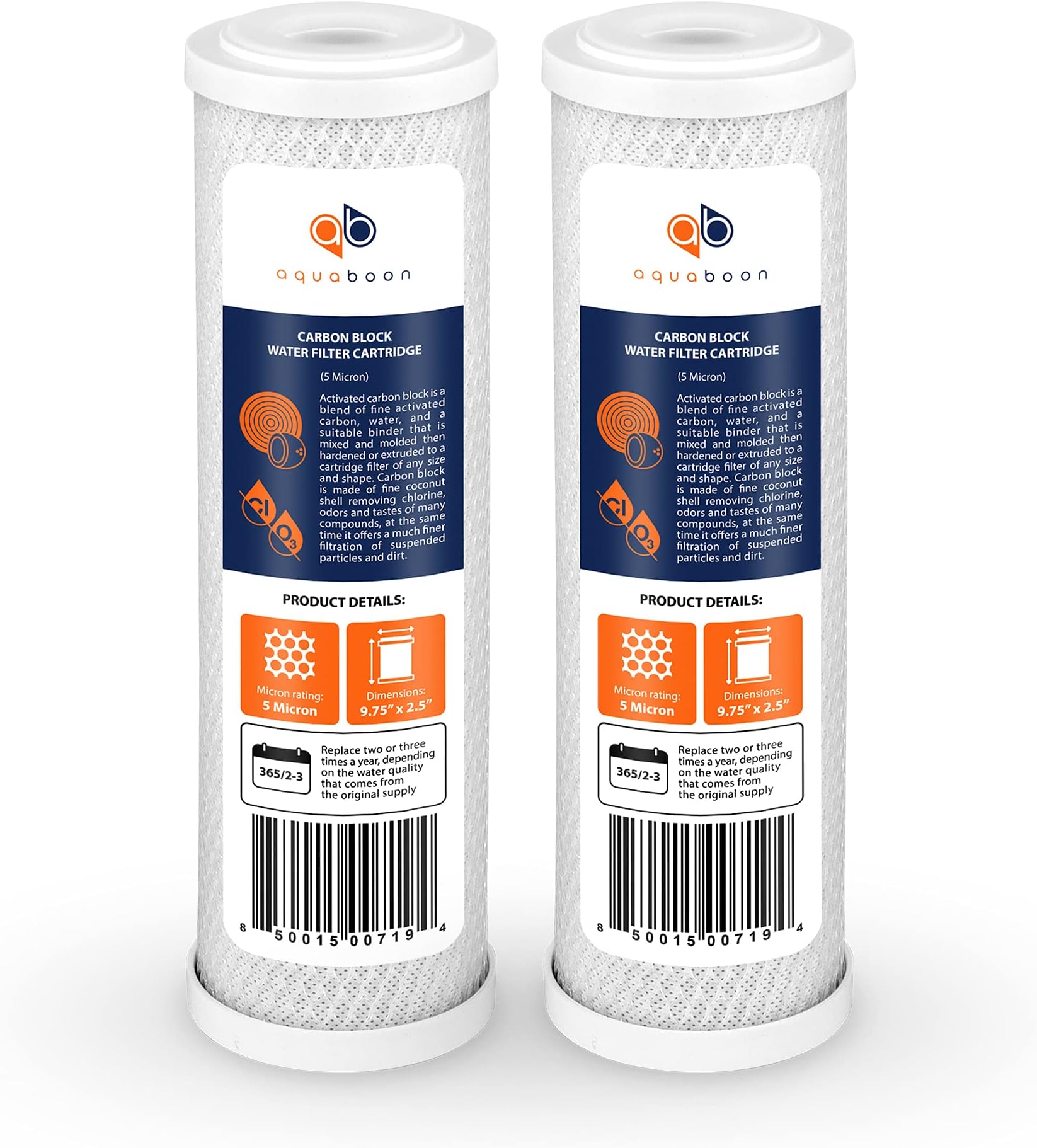 Amazon.com: Aquaboon 5 Micron 10 x 2.5 House Water Filters Cartridges ...