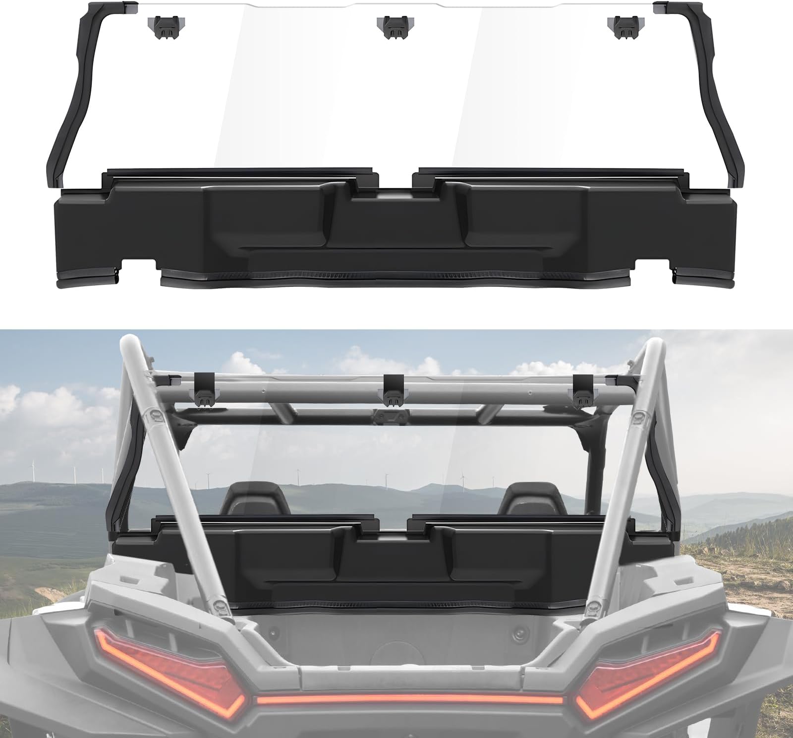 Amazon.com: SuperATV Dark Tinted Rear Windshield for 2024+ Polaris RZR ...
