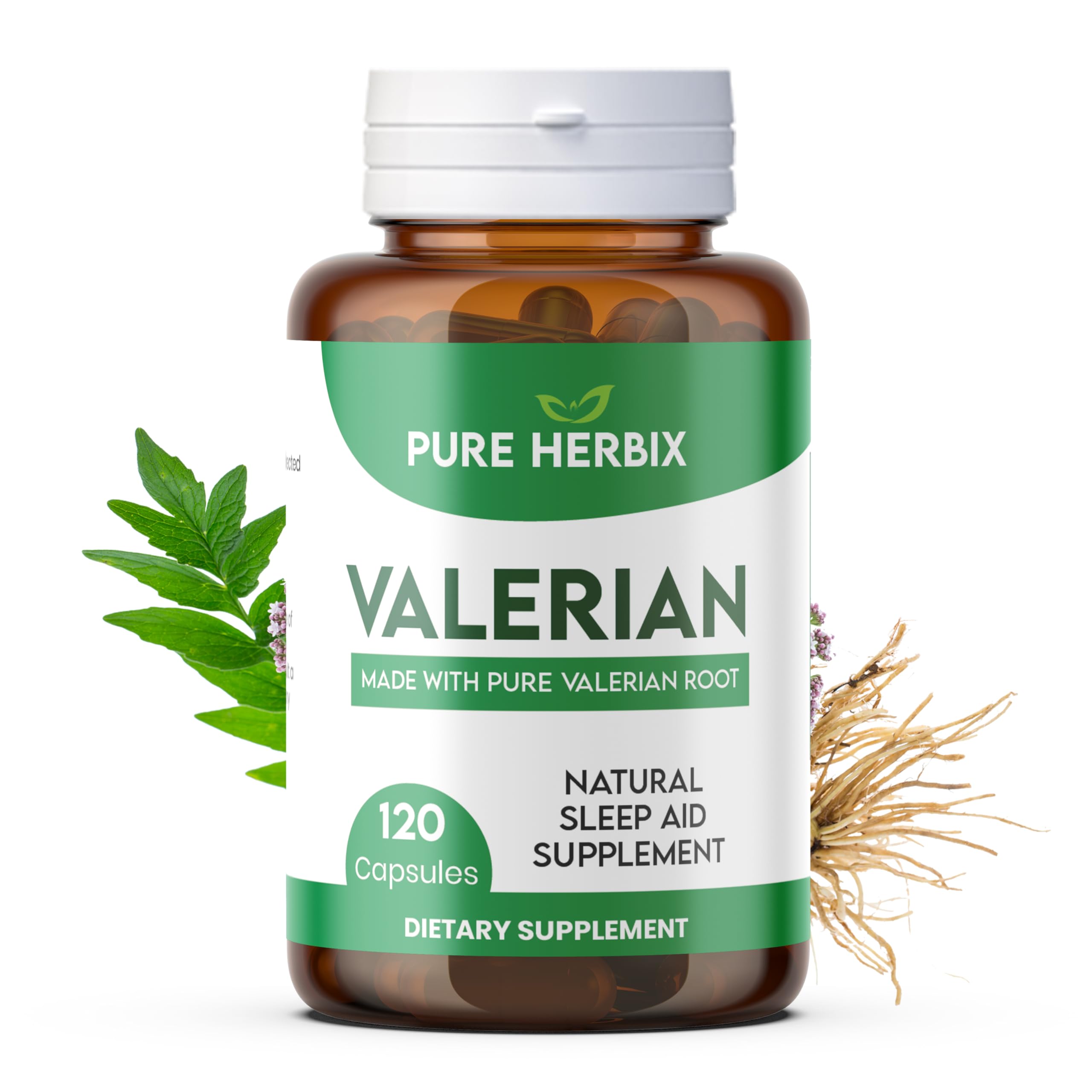 Amazon.com: PURE HERBIX Valerian Root for Sleep, 120 Count, Pure ...