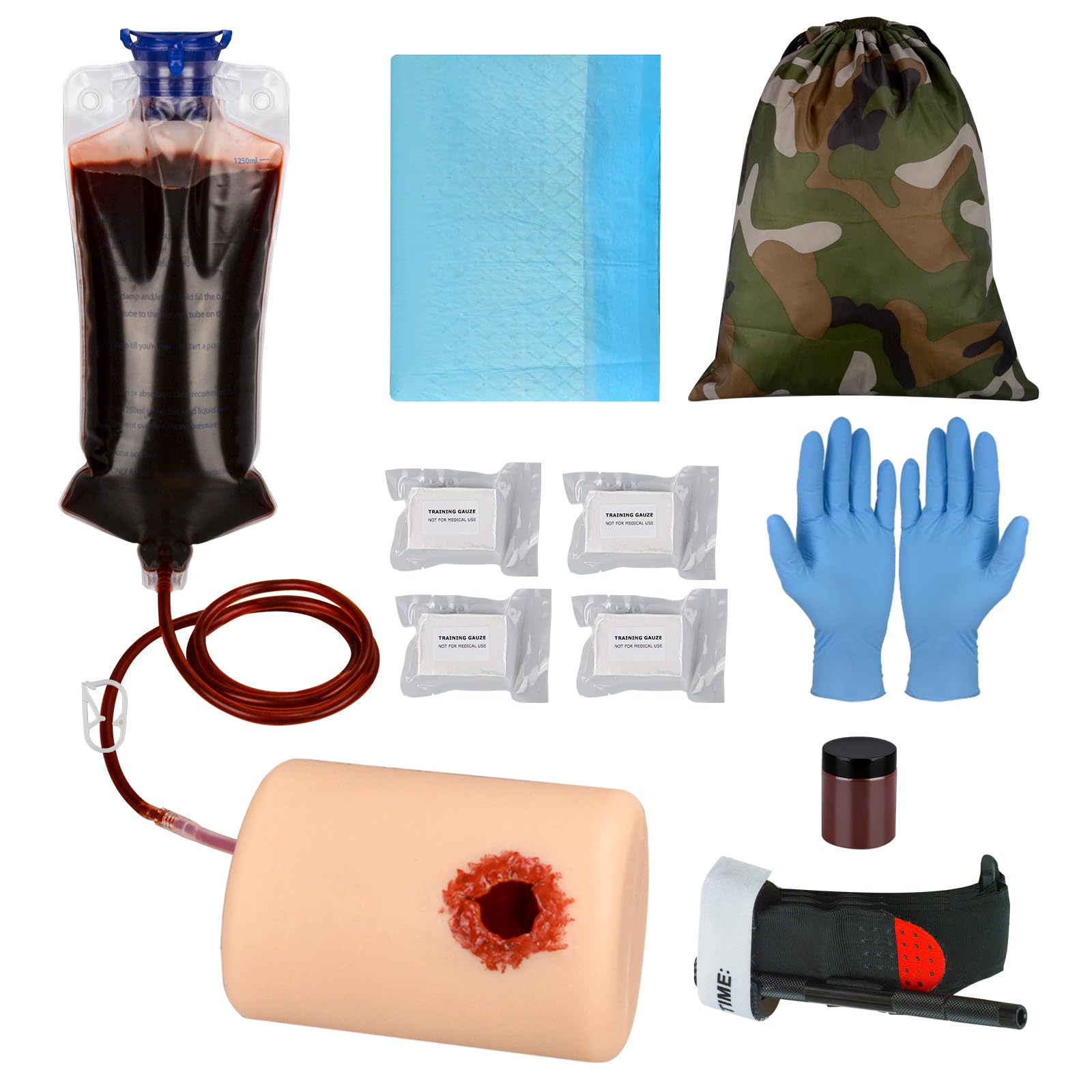 Amazon.com: MedEduQuest Wound Packing and Tourniquet Trainer Kit, Bleed ...