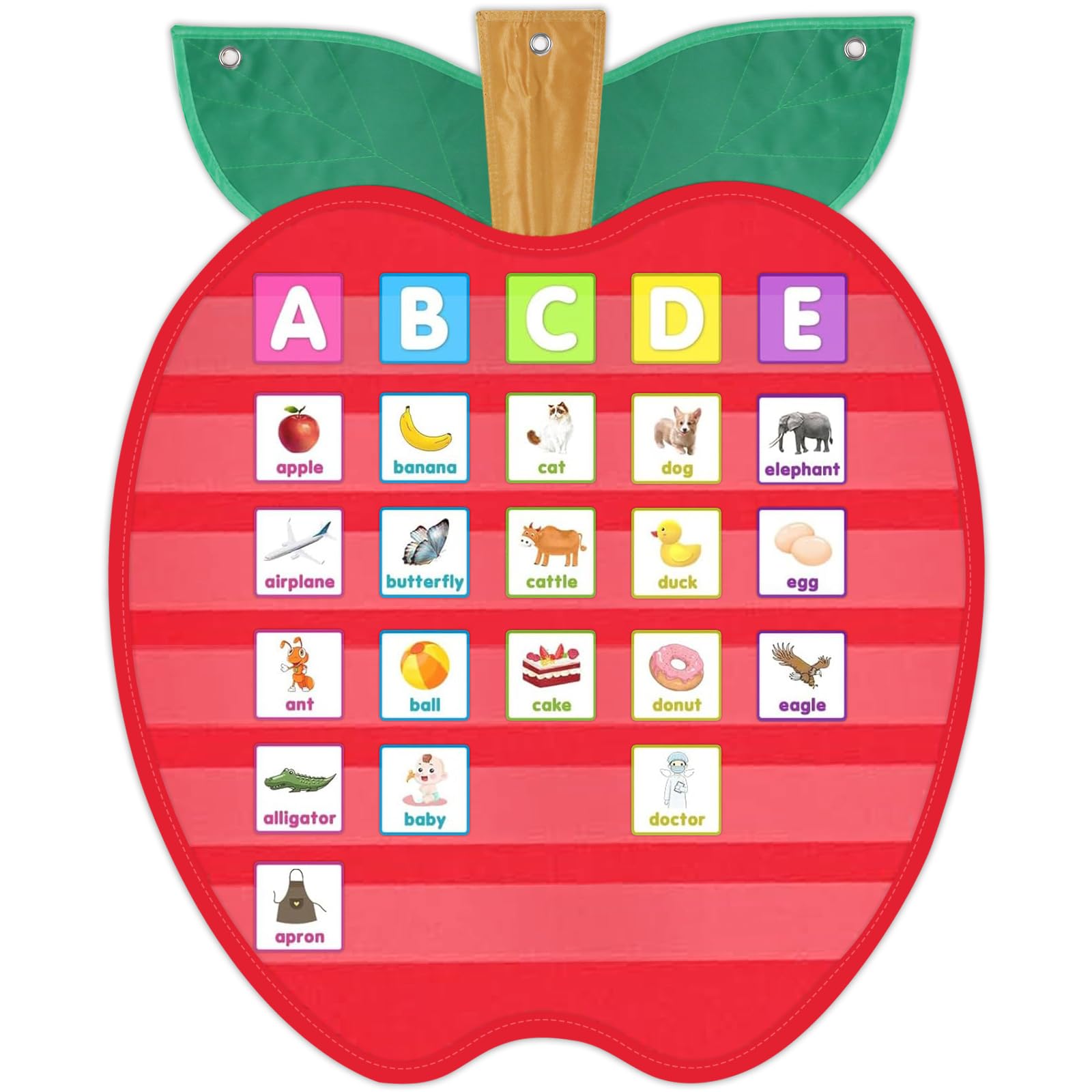 Snapklik.com : Large Pocket Chart For Classroom, 27 12x 33 78" Apple ...