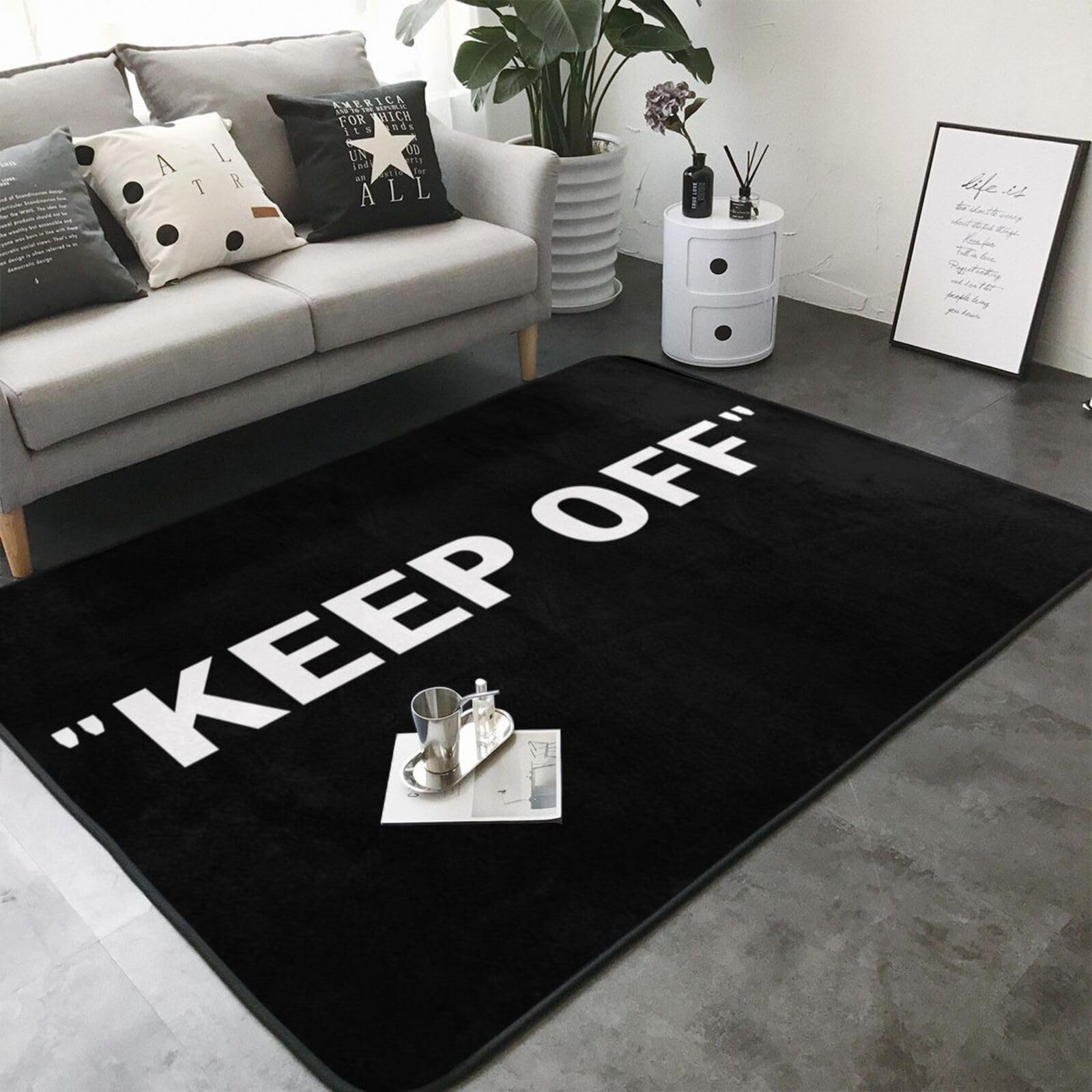 Amazon.com: Keep Off Area Rug Yoga Sofa Floor Door Mat for Home Art ...